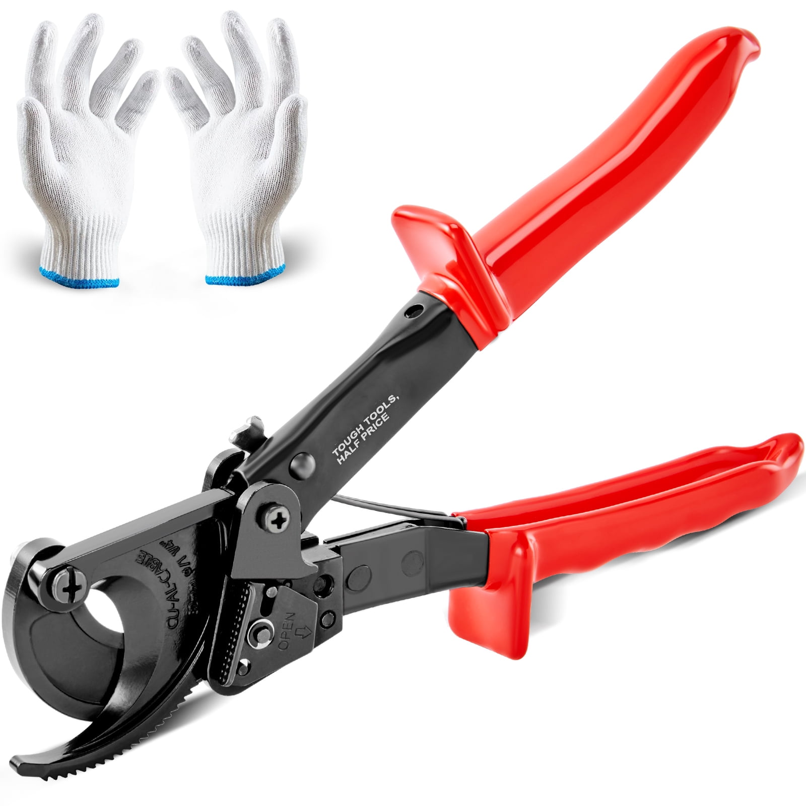 BENTISM Heavy Duty 240 mm² Ratcheting Cable Cutter, 10" Wire Cutter ...