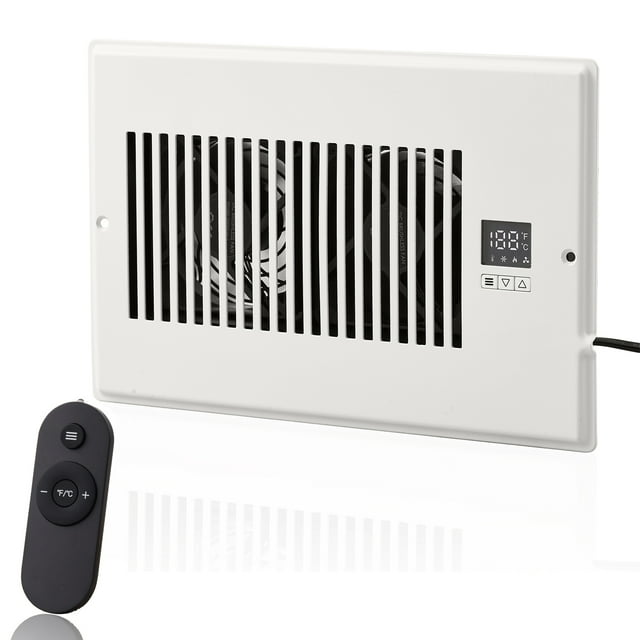 BENTISM Quiet 6x10” Air Register Booster Fan, Smart Thermostat Control ...