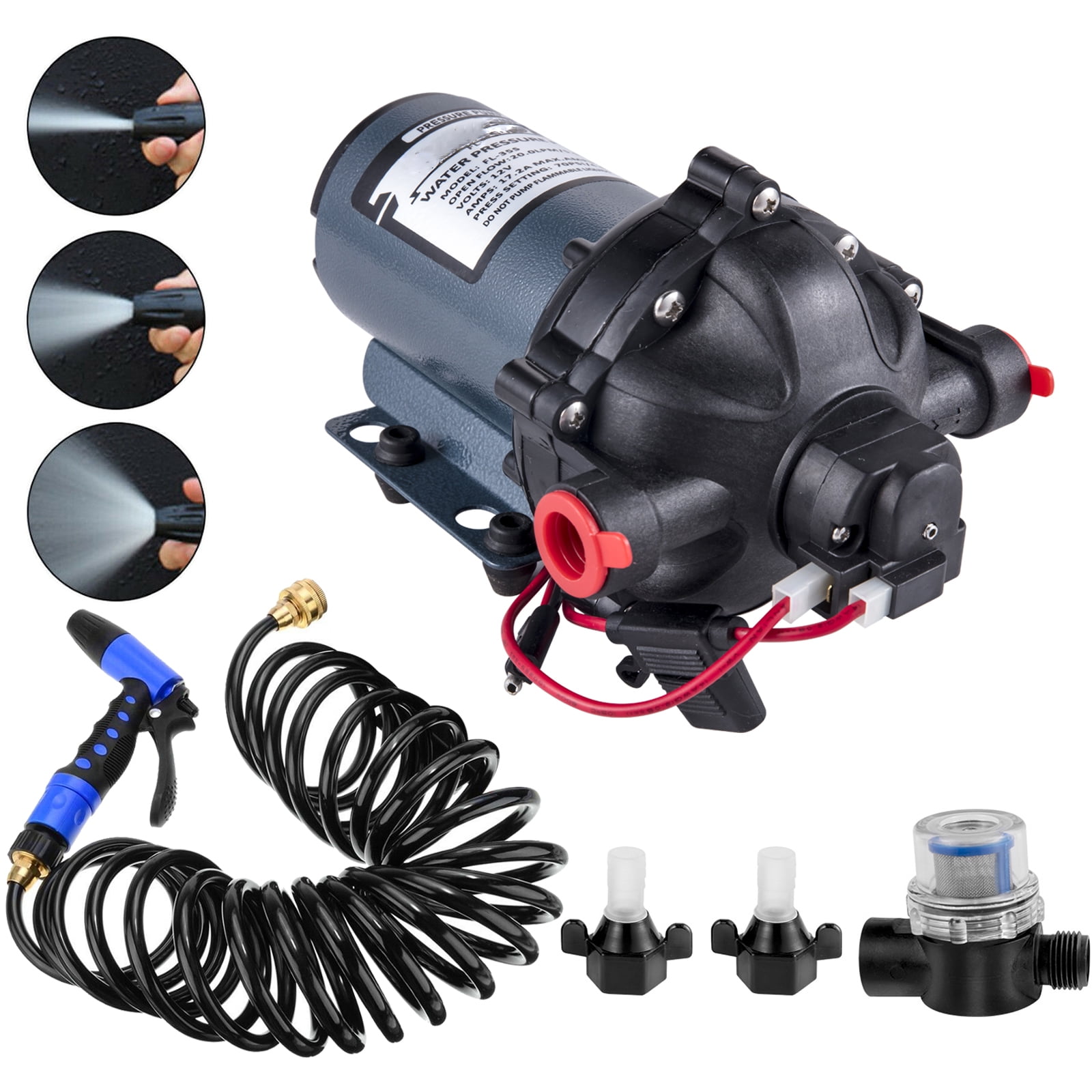Free Shipping! BENTISM RV Water Pump 5.3 GPM 5.5 Gallons Per Minute 12V ...