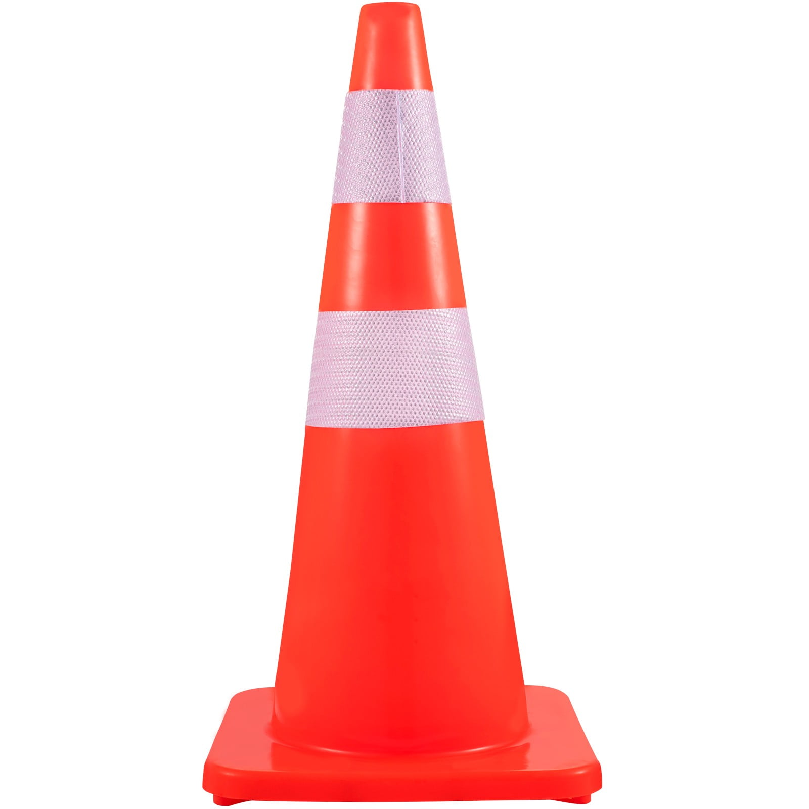 BENTISM Safety Cones Traffic Cones 10 x 28" PVC Orange Reflective ...