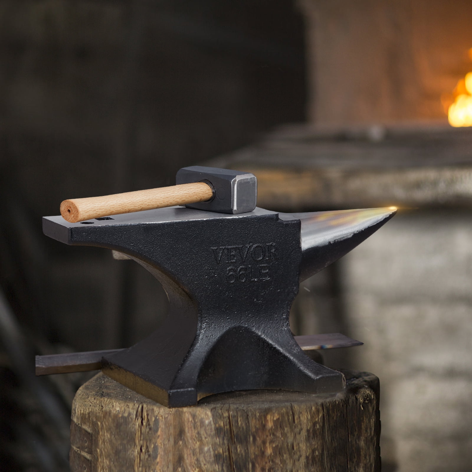 BENTISM Single Hole Anvil Cast Steel Anvil 66 lbs Blacksmith for ...