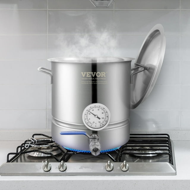 BENTISM Stainless Steel Home Brew Kettle Set 5 Gal Beer Stock Pot with ...