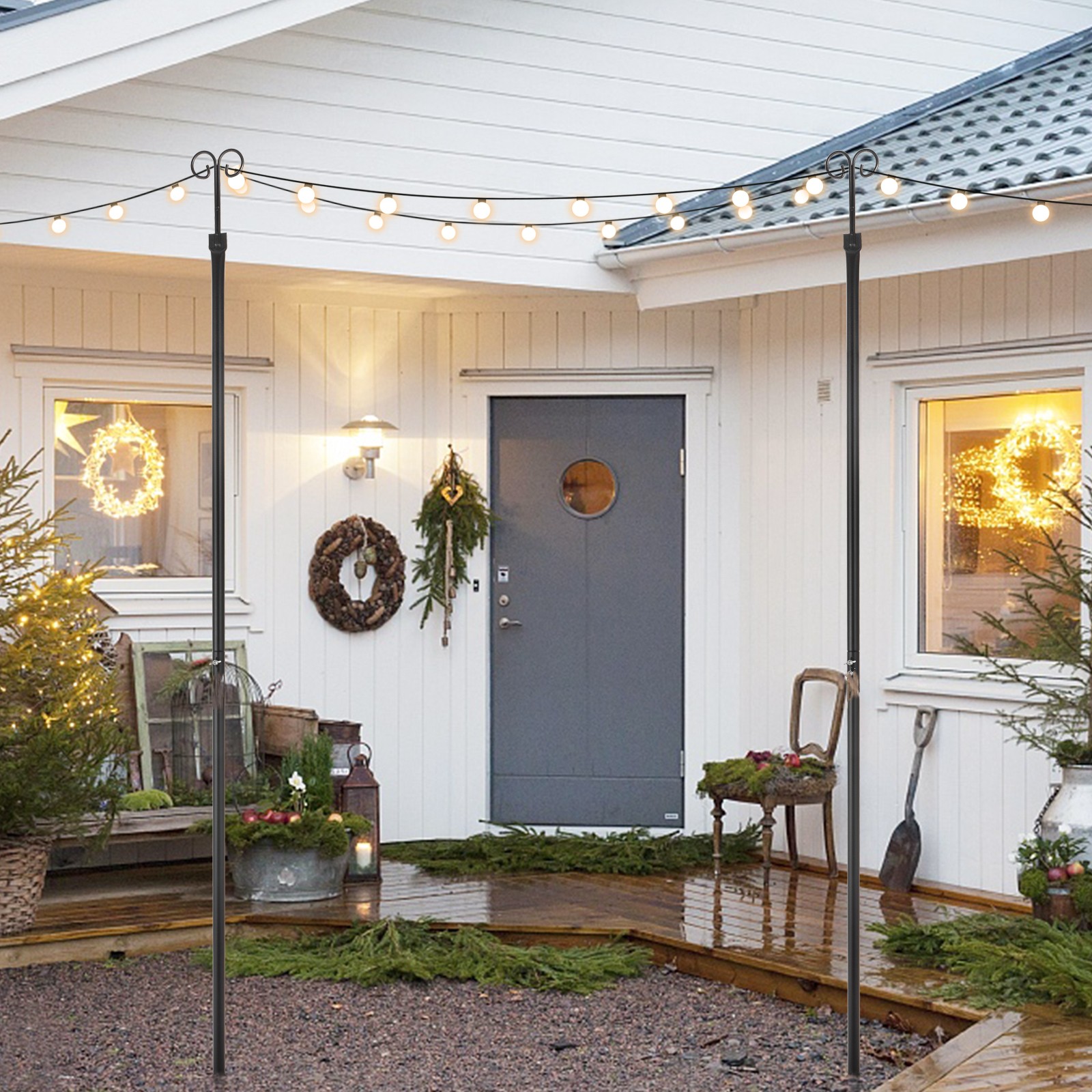 FRPT12500070G4N 1.25 in. x 7 ft. Green Studded T-Post, Pack Of 5 ...