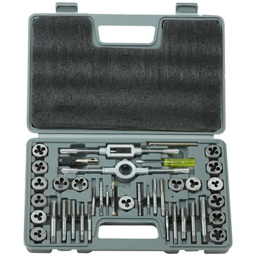 SKYSHALO 80Pcs Tap and Die Set, Metric/SAE, Bearing Steel, Threading Tool with Accessories and ...