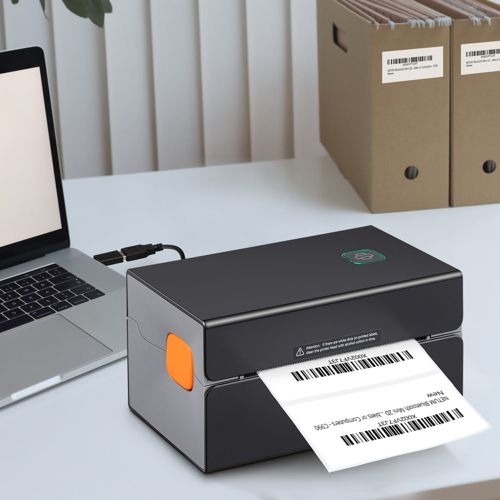 BENTISM Thermal Label Printer 4X6 300DPI USB/Bluetooth for Amazon eBay ...