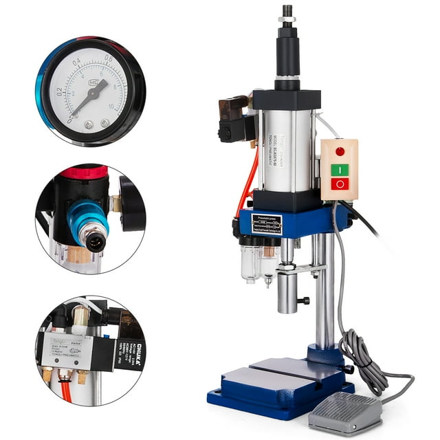 BENTISM Top-Grade 110V Vertical Pneumatic Punch Press Machine Pneumatic ...