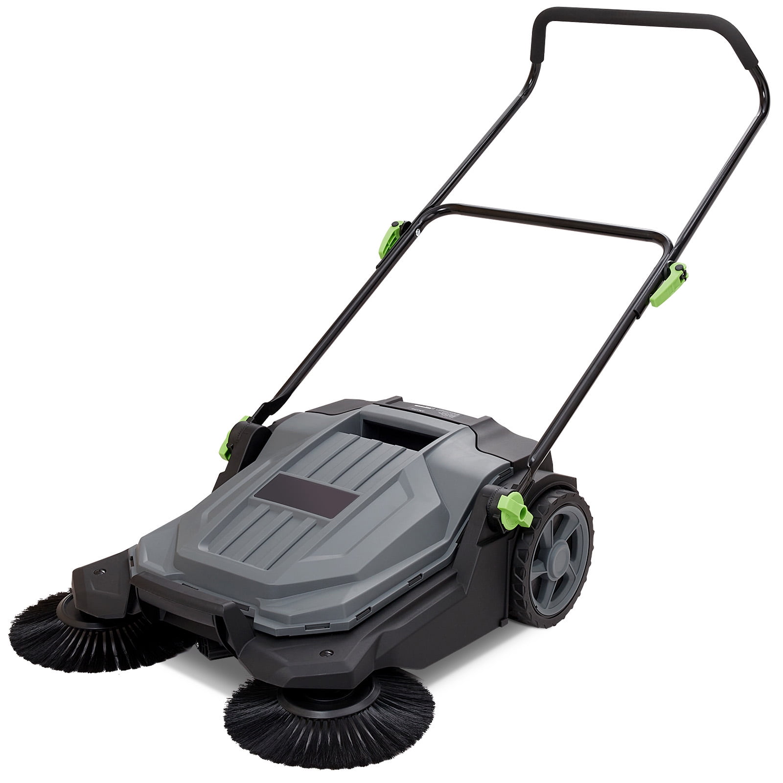 VEVOR Walk-behind Floor Sweeper, 25.6" Sweeping Width, 5-Gallon Waste ...