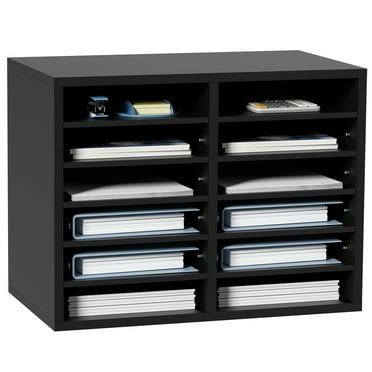 Safco Grey 36 Compartment Wood Adjustable File Organizer - Walmart.com