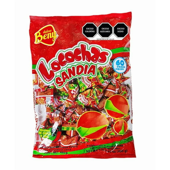 BENY LOCOCHAS WATERMELON (SANDIA) BCF26 HARD CANDY 1LB .098 OZ 60 PCS ...