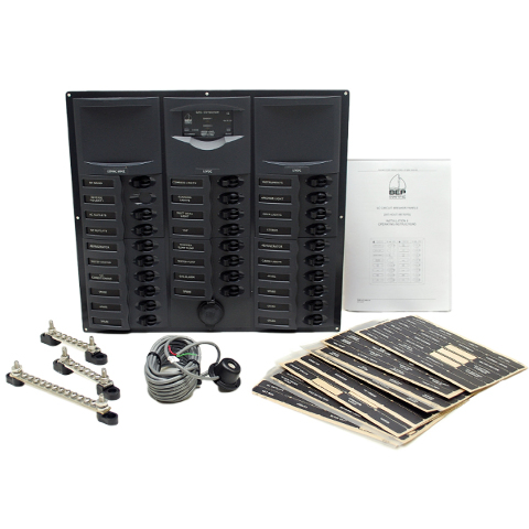 BEP Boat Breaker Switch Panel 81-116-0005-00 | Gray Aluminum 12VDC ...