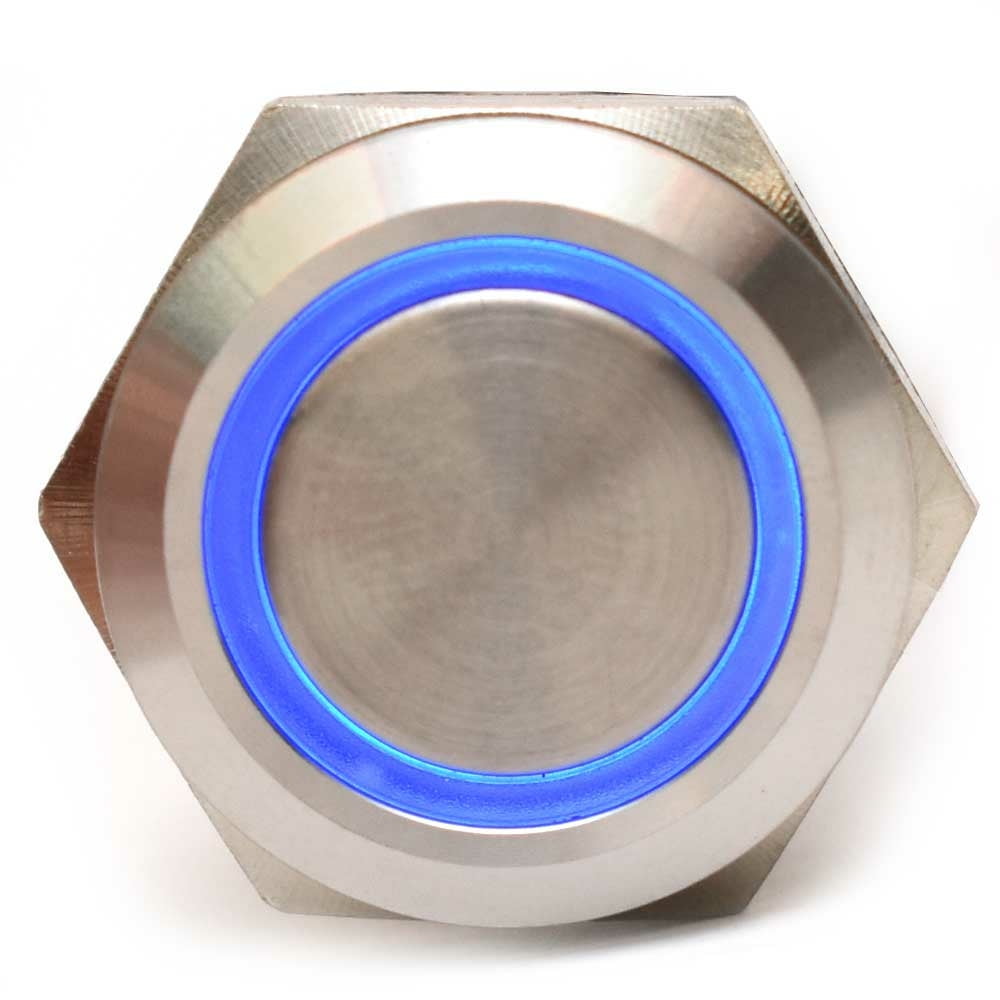 BEP Boat Push Button Switch 80-511-0004-01 | 12V LED Blue 3/4 Inch ...