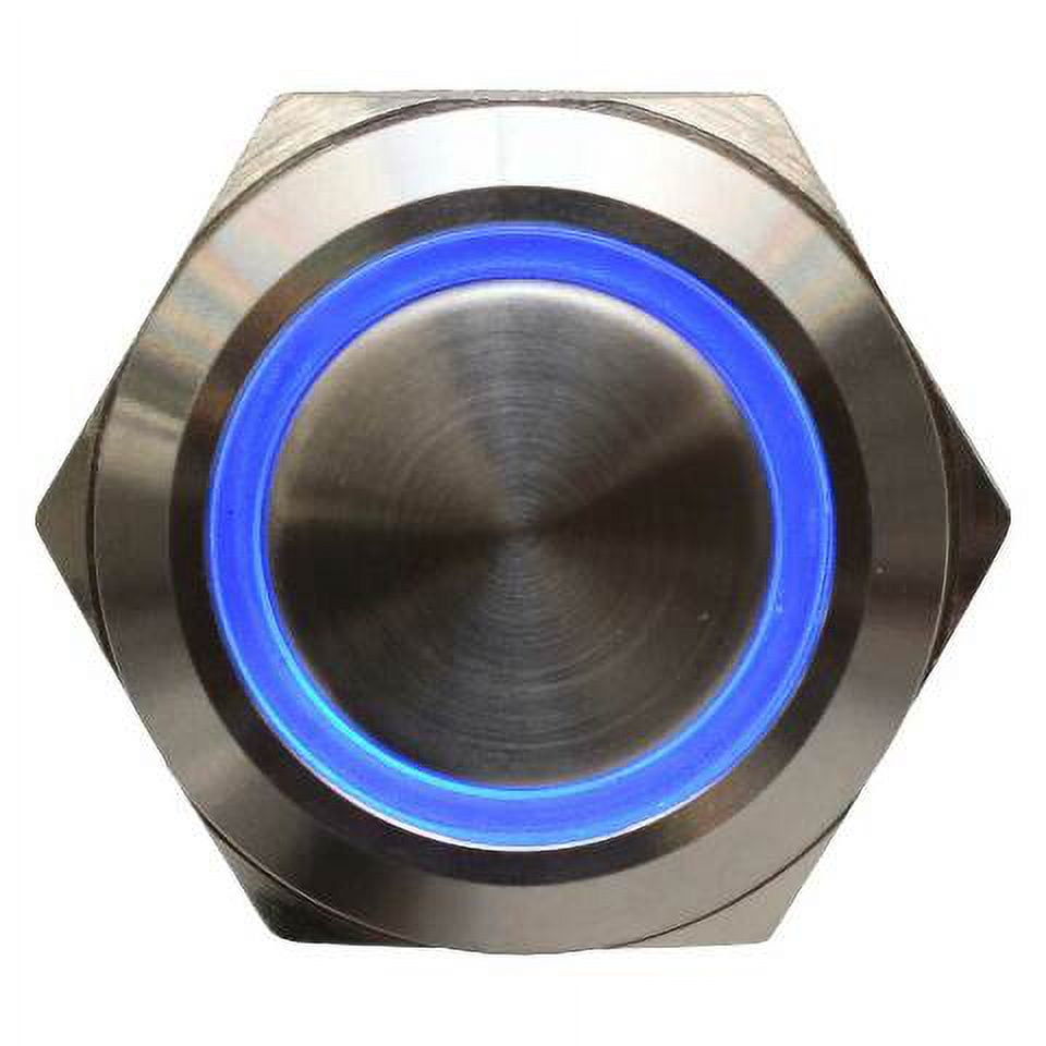 BEP Boat Push Button Switch | Chris Craft On/Off Blue LED 12V - Walmart.com