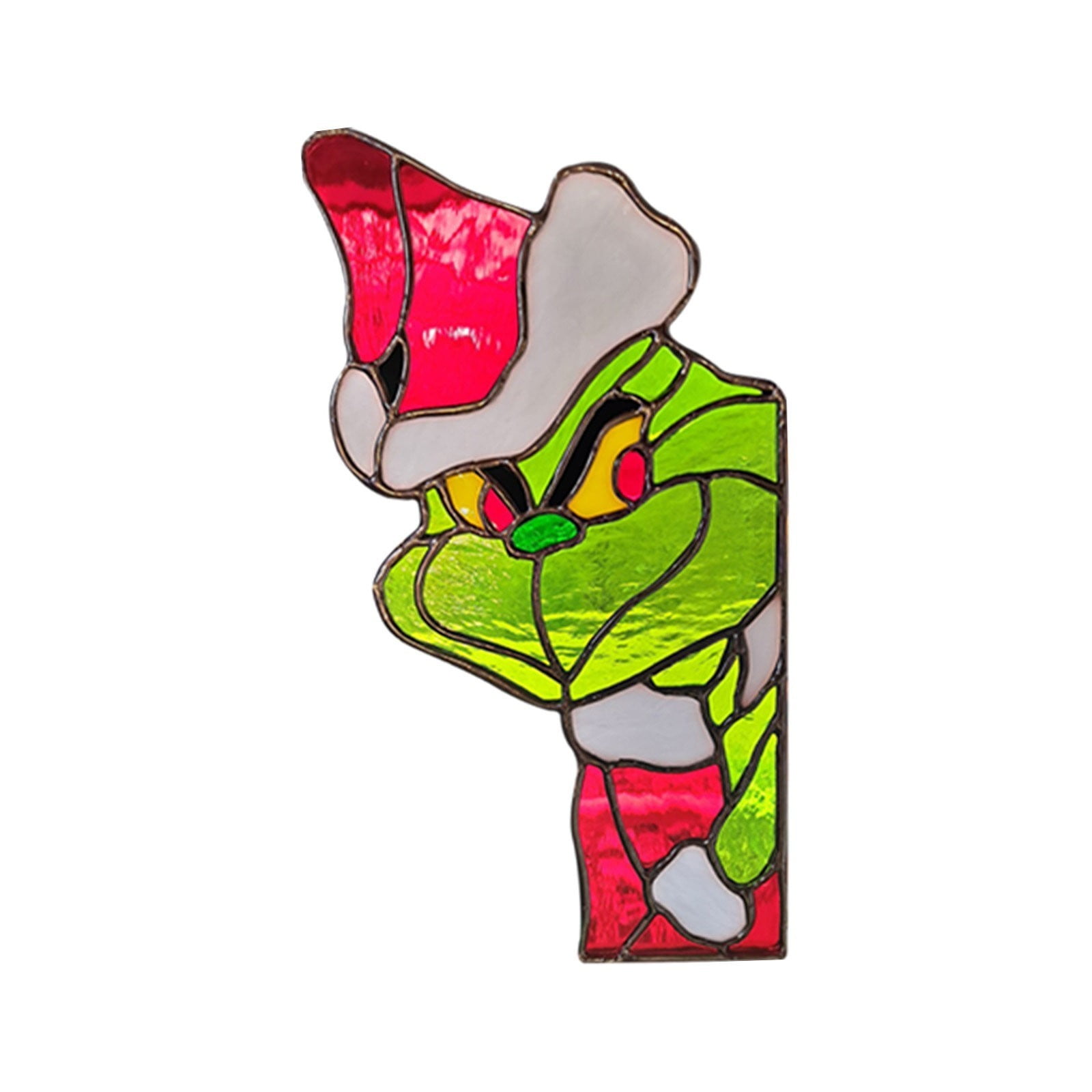 BEPONG Christmas Grinch Window Corner Frame Decoration, Acrylic Grinch ...