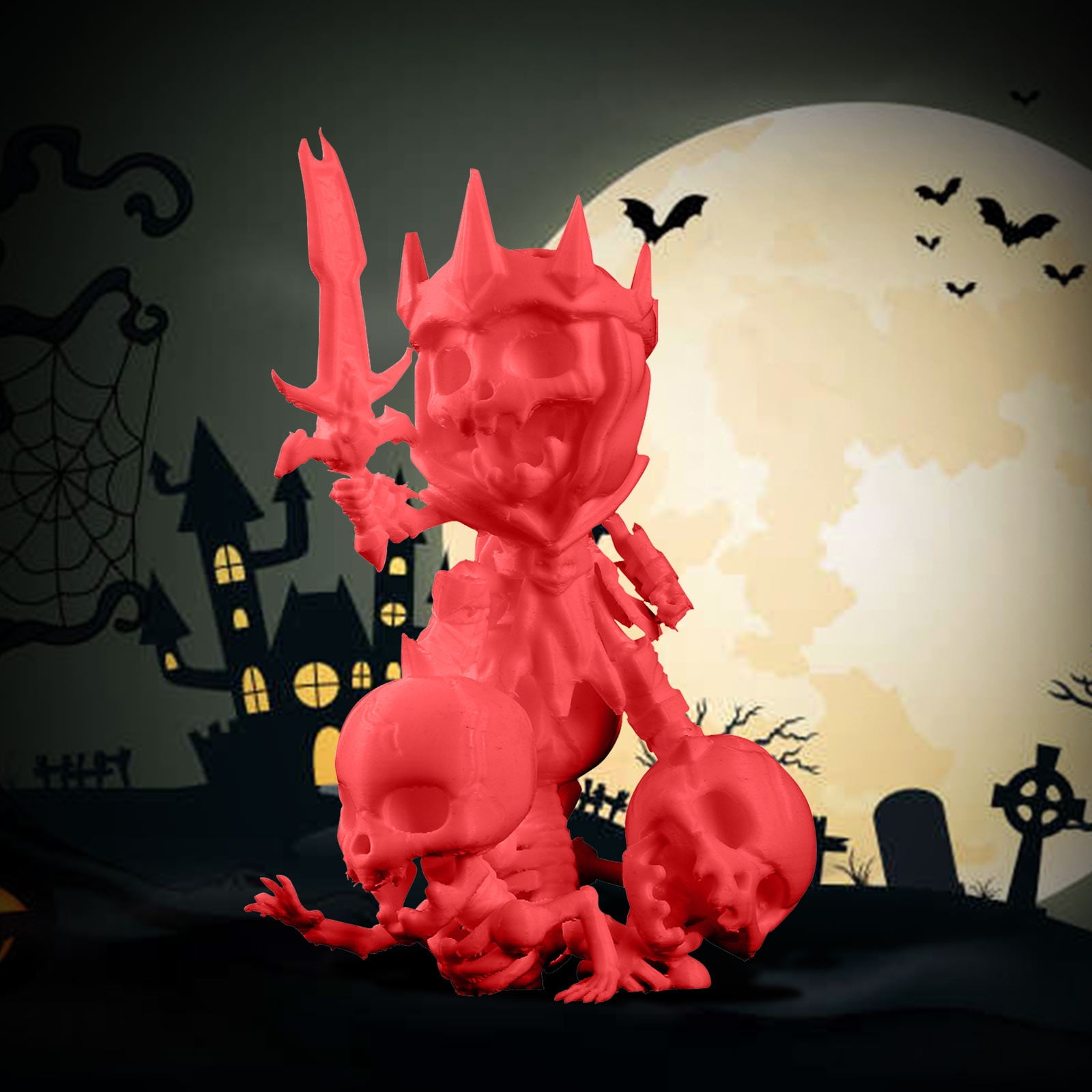 BEPONG Halloween Decorations Halloween 3D Print Ghost Toy Set Halloween ...