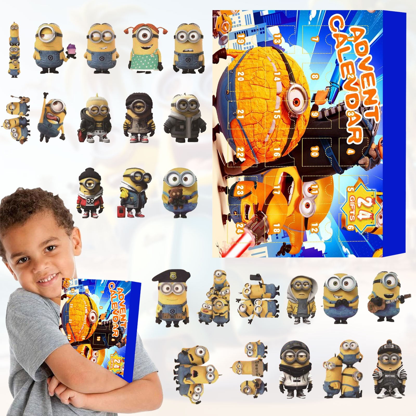 BEPONG Minions 2024 Holiday Advent Calendar with 24 Gifts - Mini Minion ...