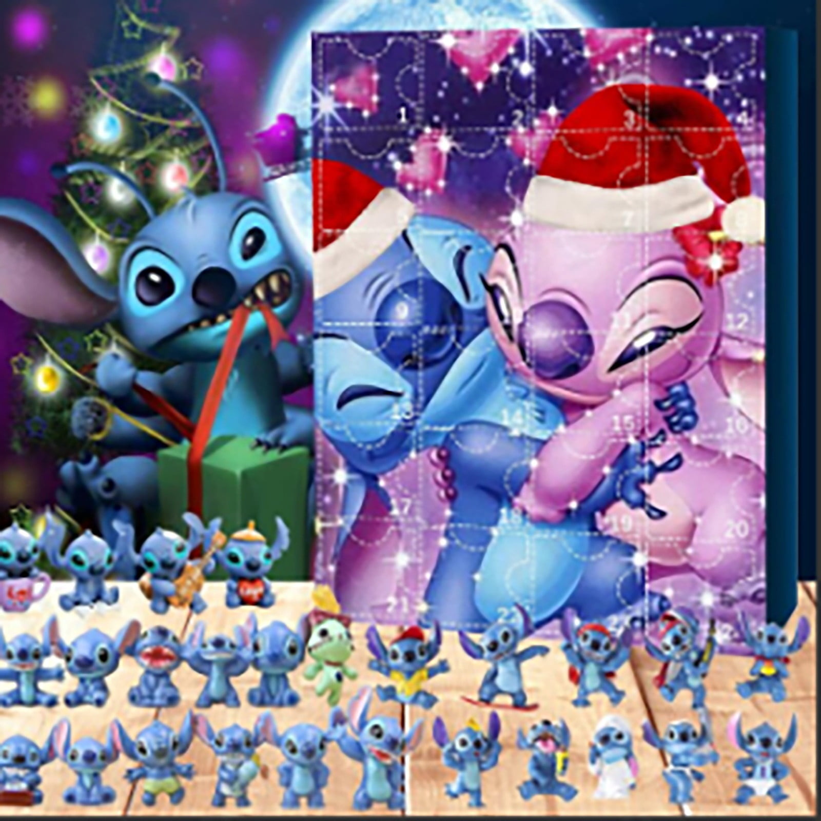 BEPONG Stitch Advent Calendar 2024 Kids, 24 Days Christmas Countdown ...
