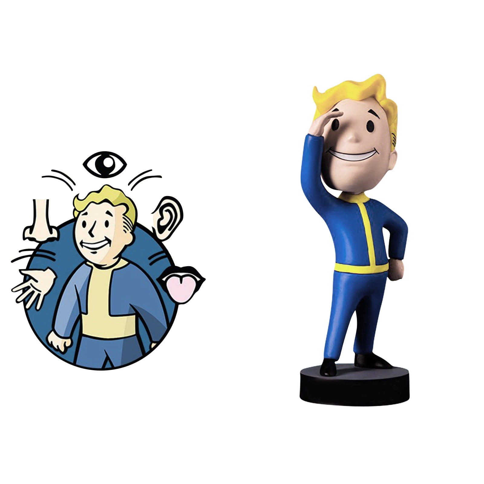 BEPONG Vault-Tec Fallout 4 Vault Boy Fallout Bobblehead Head Series ...