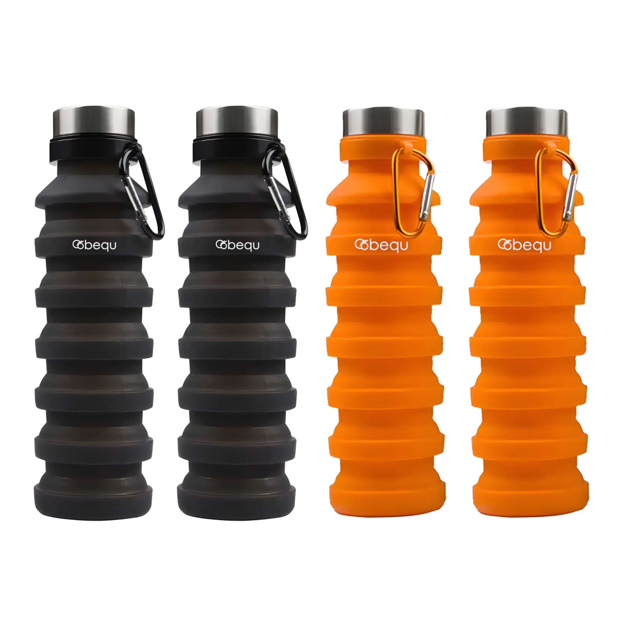 BEQU 550ml/18 Fl Oz Collapsible Silicone Water Bottle, Reusable, BPA ...