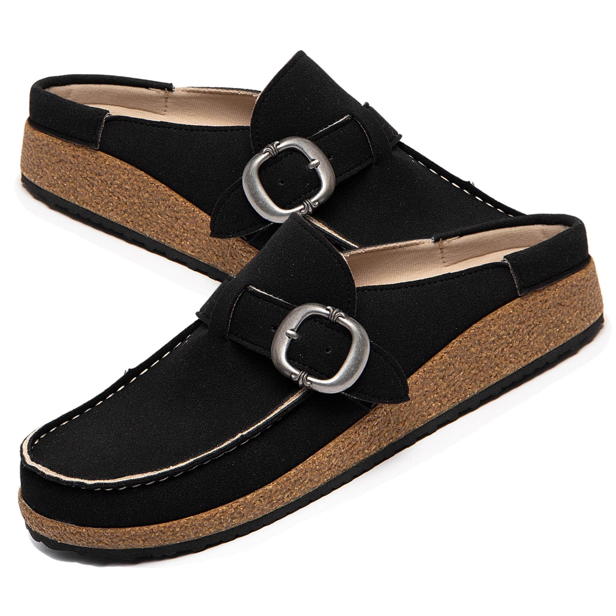 BERANMEY Casual Women's Mules & Clogs Slip-On Memory Foam Cloud Mules ...