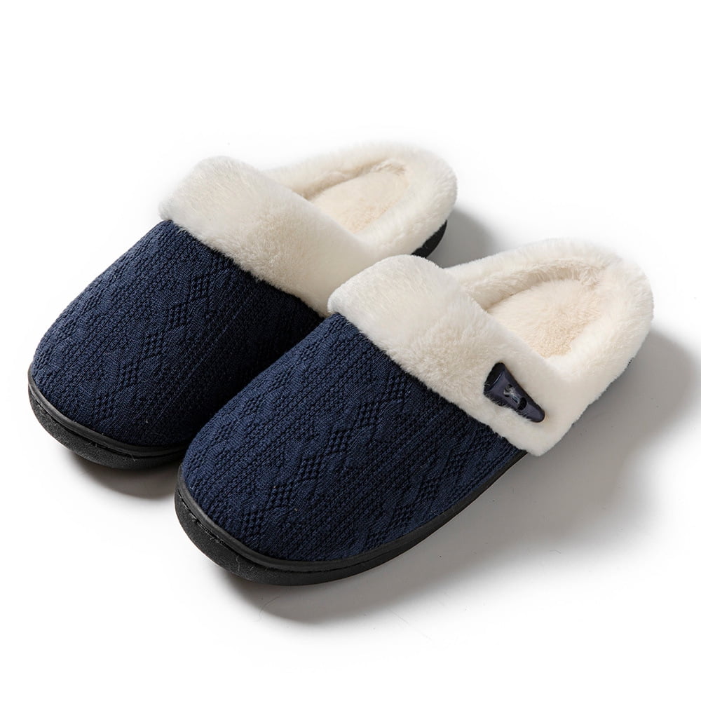BERANMEY Comfy Slippers for Women Indoor Fluffy Women's Slip on Fuzzy House Slippers Memory Foam ...
