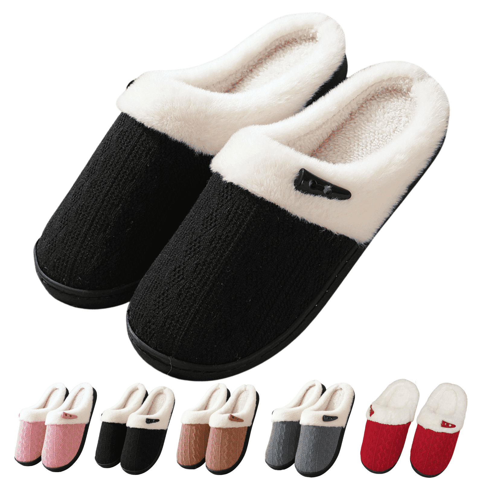 BERANMEY Comfy Slippers for Women Indoor Fluffy Women's Slip on Fuzzy ...