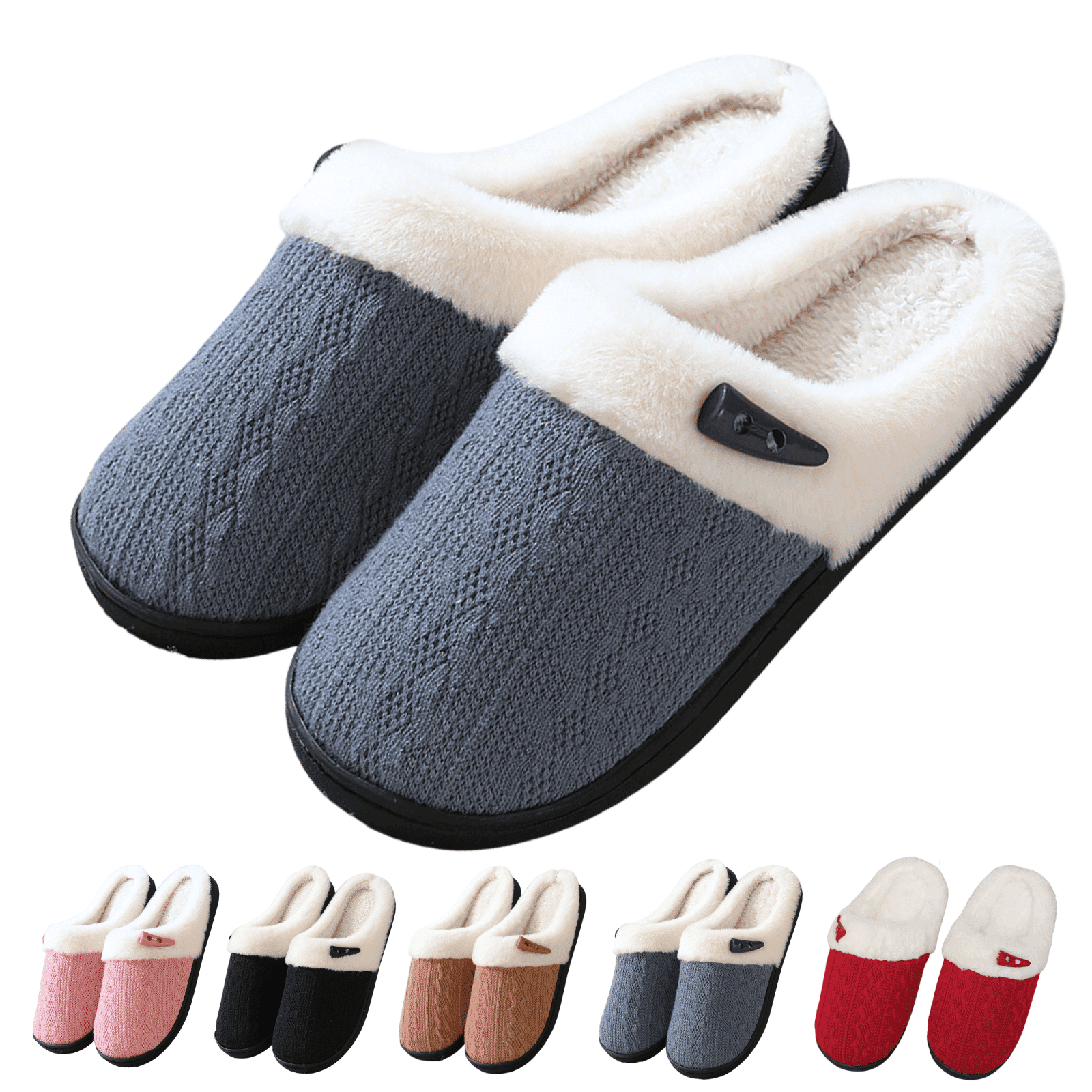 BERANMEY Comfy Slippers for Women Indoor Fluffy Women's Slip on Fuzzy ...