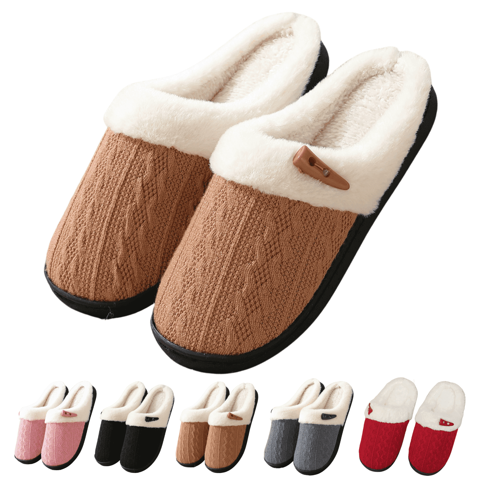 BERANMEY Comfy Slippers for Women Indoor Fluffy Women's Slip on Fuzzy ...