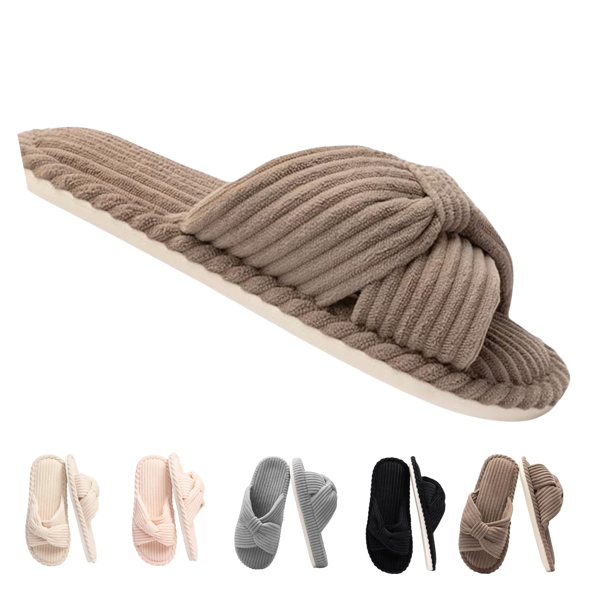 BERANMEY Comfy Slippers for Women Memory Foam House Bedroom Shoes ...