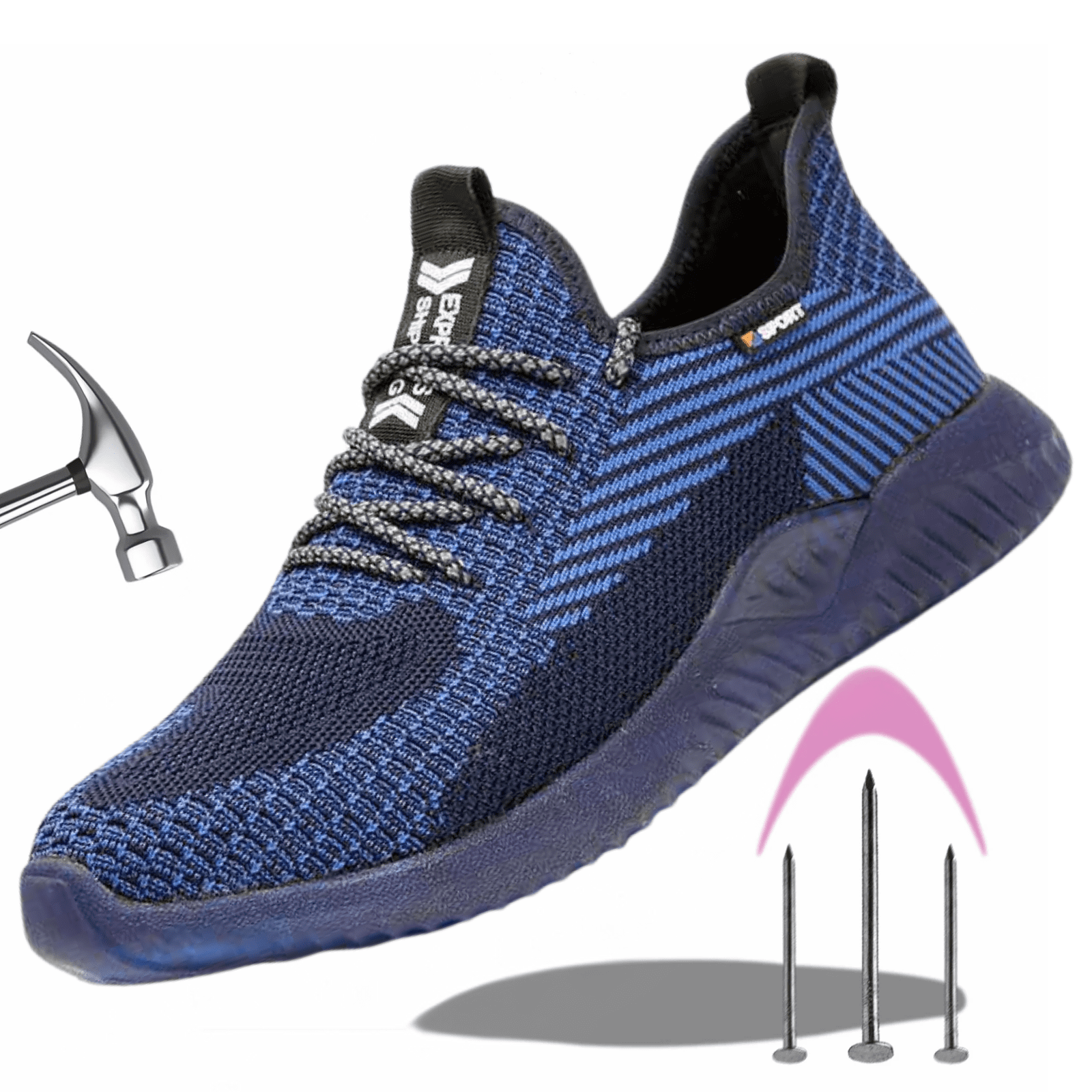 BERANMEY Composite Toe Safety Work Shoes for Men and Women Lightweight ...