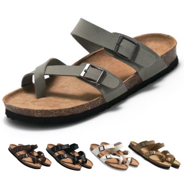Alpine Swiss Womens Double Strap Slide Sandals - Stylish, Casual ...