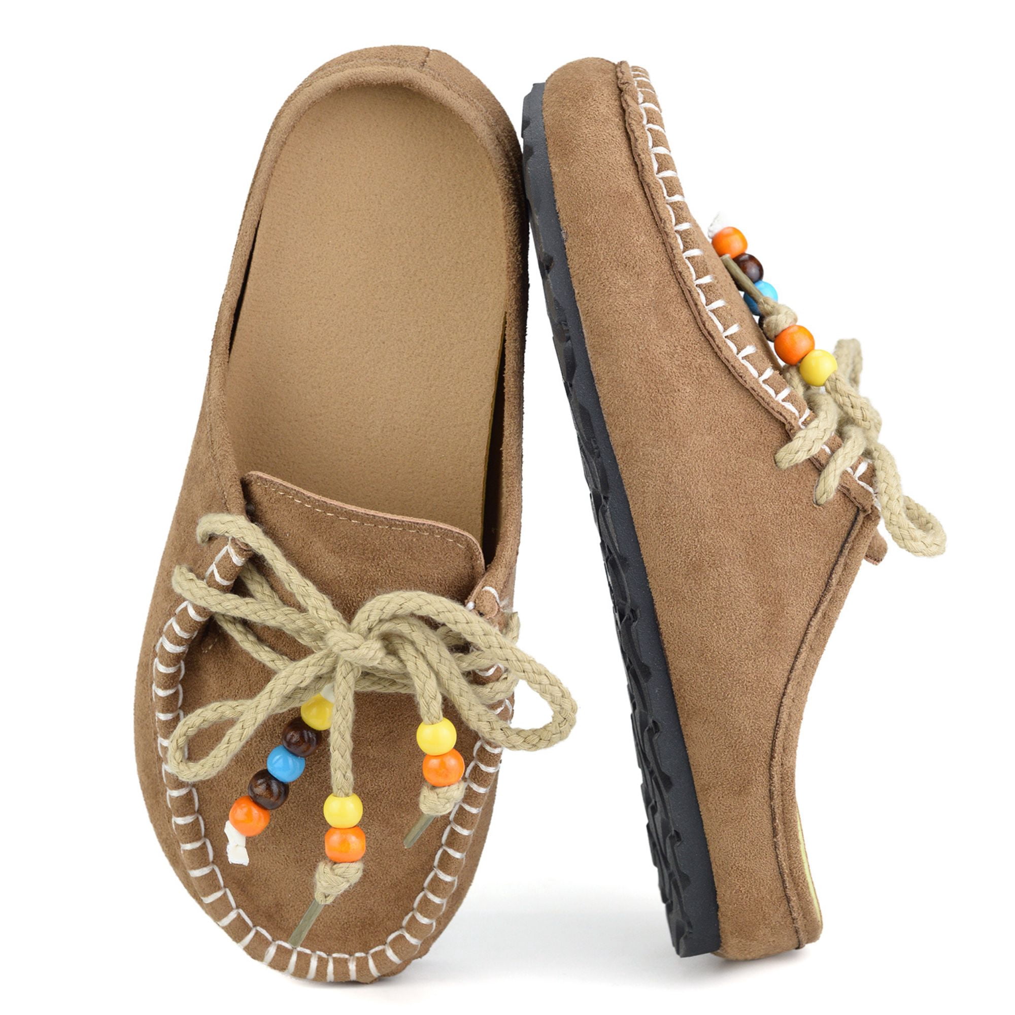 BERANMEY Cork Mules for Women Boho Slip-On Womens Mules with Memory ...