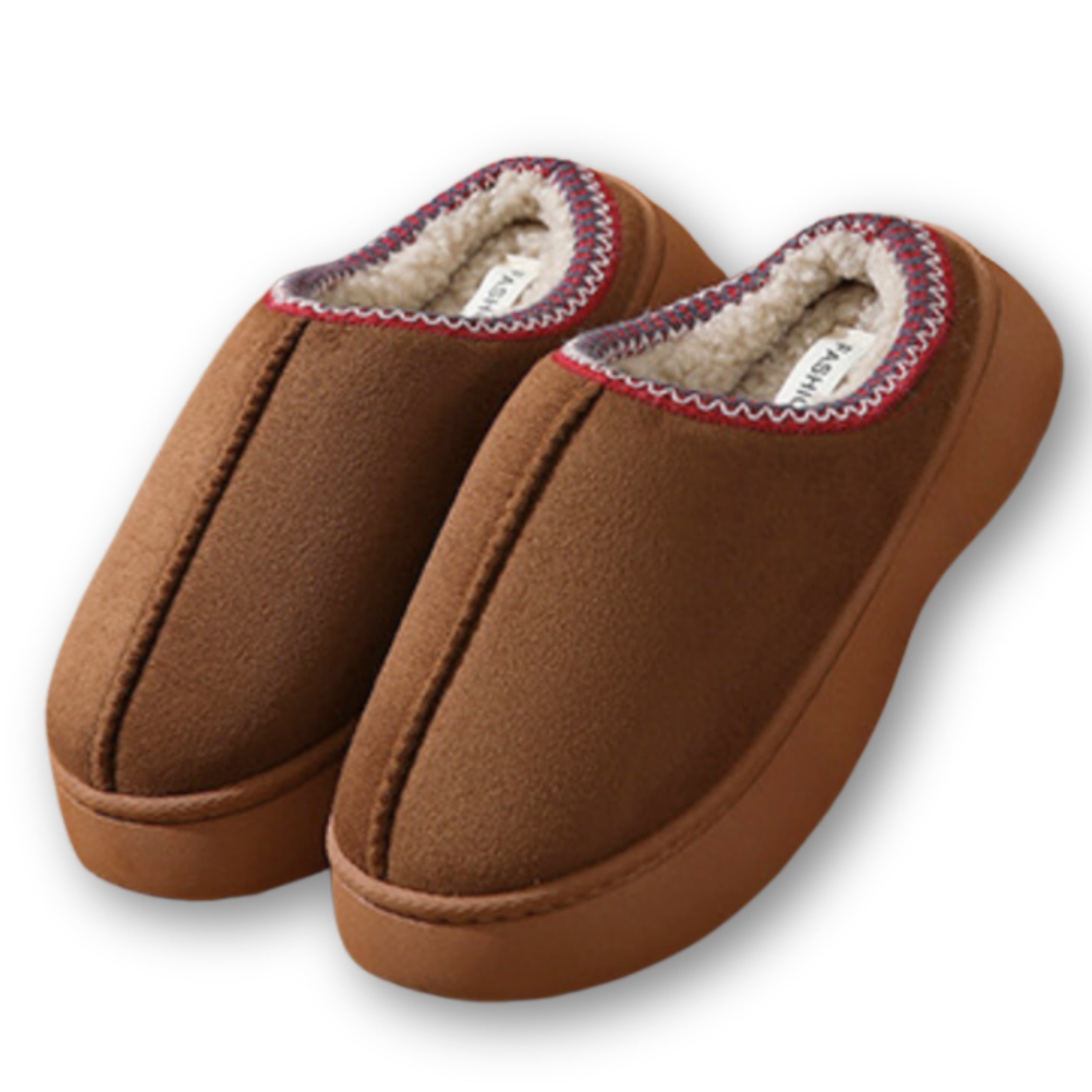 BERANMEY Cozy Platform Fuzzy Slippers for Women and Men Short Ankle ...