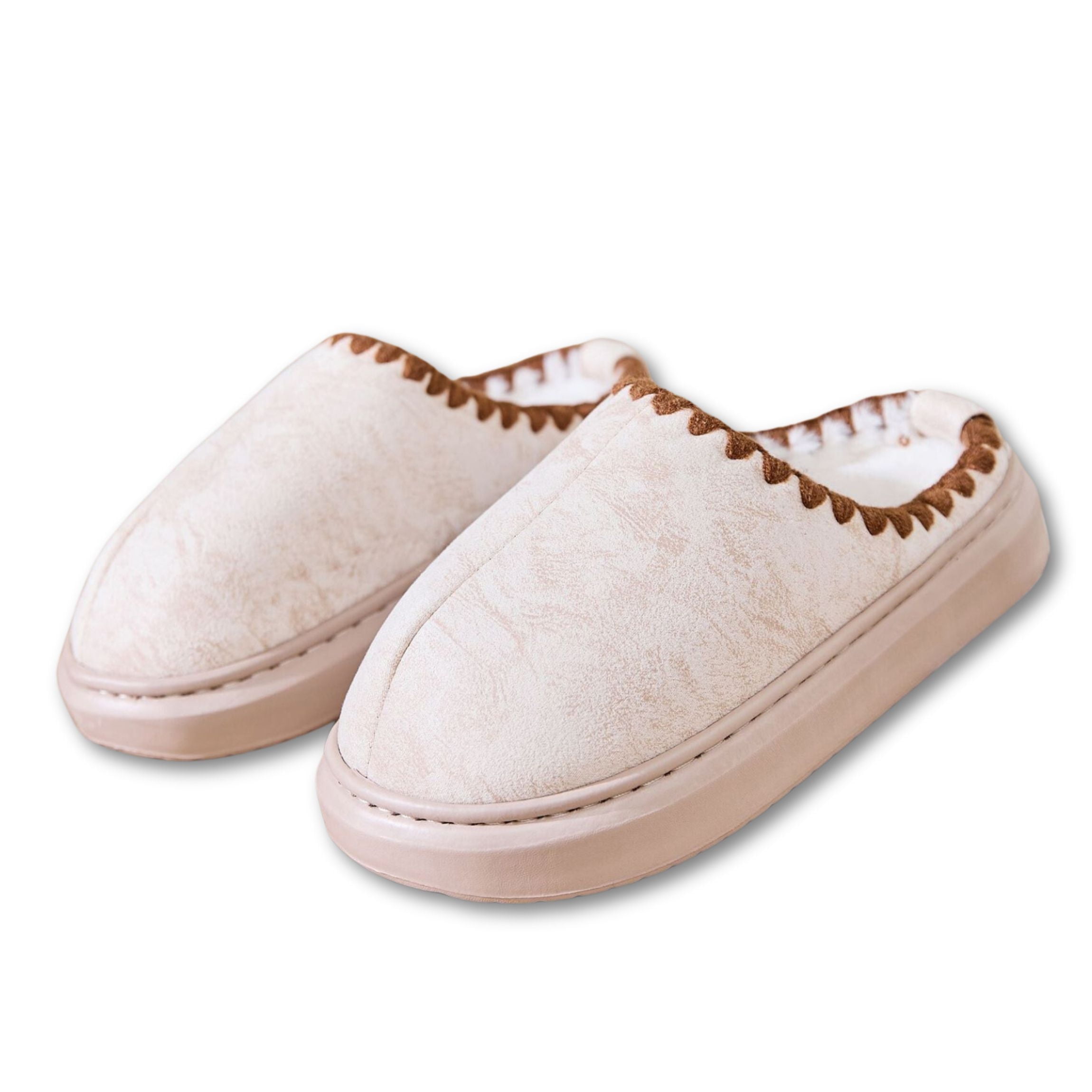 BERANMEY Cozy Platform Fuzzy Slippers for Women and Men Short Ankle ...