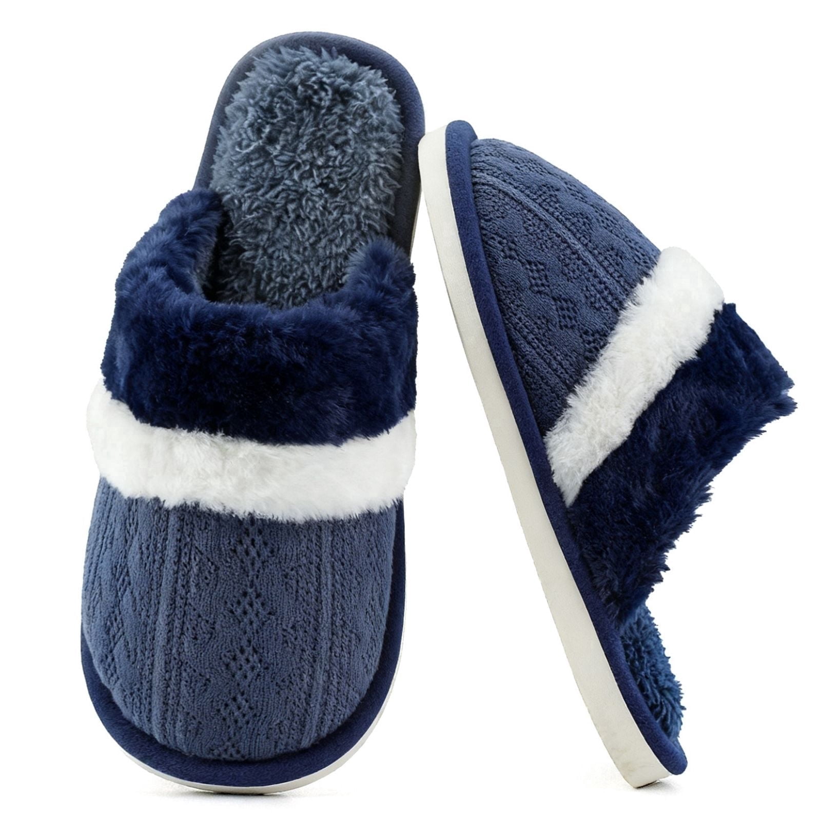 BERANMEY Cozy Slippers for Women House Shoes with Memory Foam Insoles ...