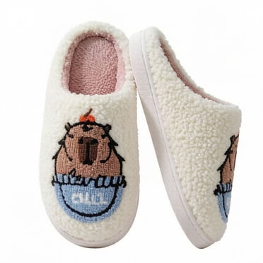 AUXDIQ Mens Womens Comfort Slippers Plush Lining Winter Memory Foam ...