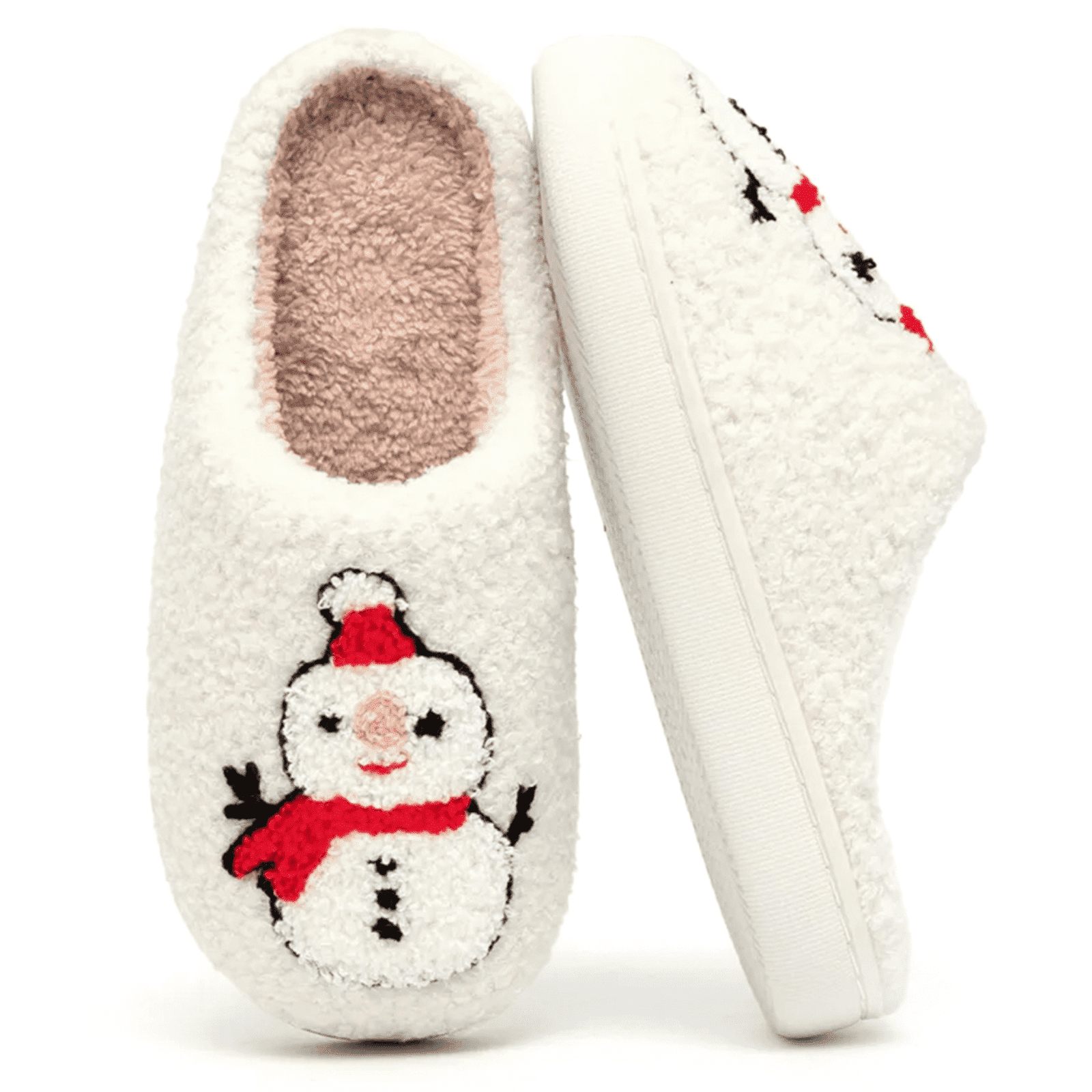BERANMEY Cute Christmas Slippers for Women & Men Plush Fuzzy Holiday ...