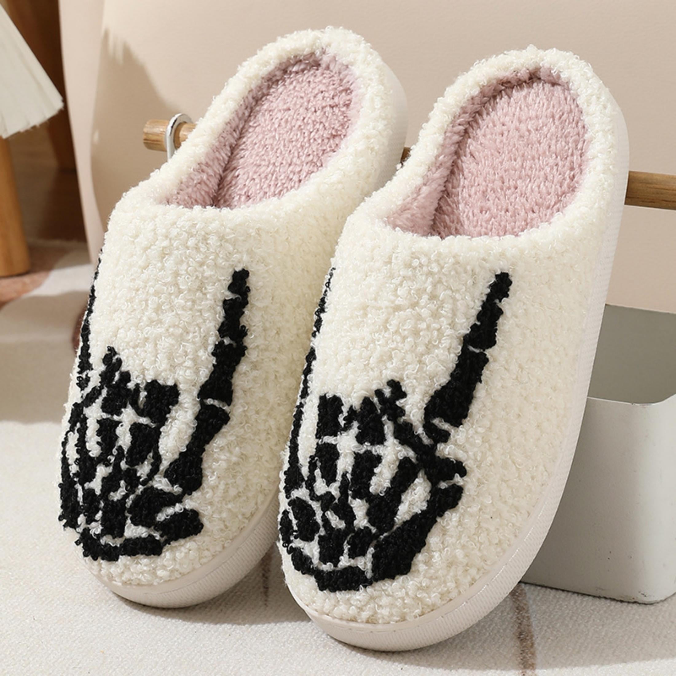 BERANMEY Cute Halloween Slippers for Women Perfect Soft Plush Comfy ...