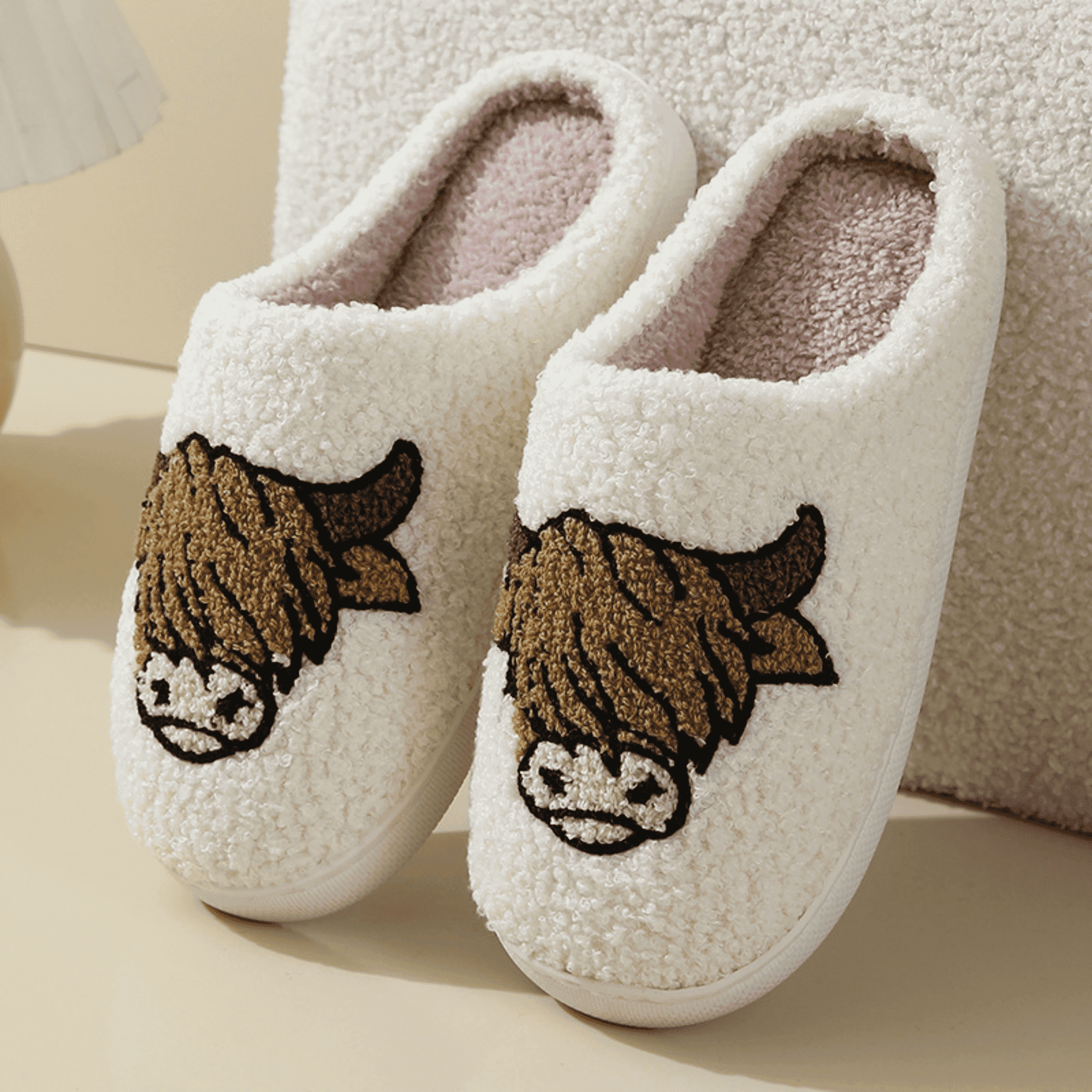 BERANMEY Cute Smile Cowboy Slippers for Women Perfect Soft Plush Comfy ...