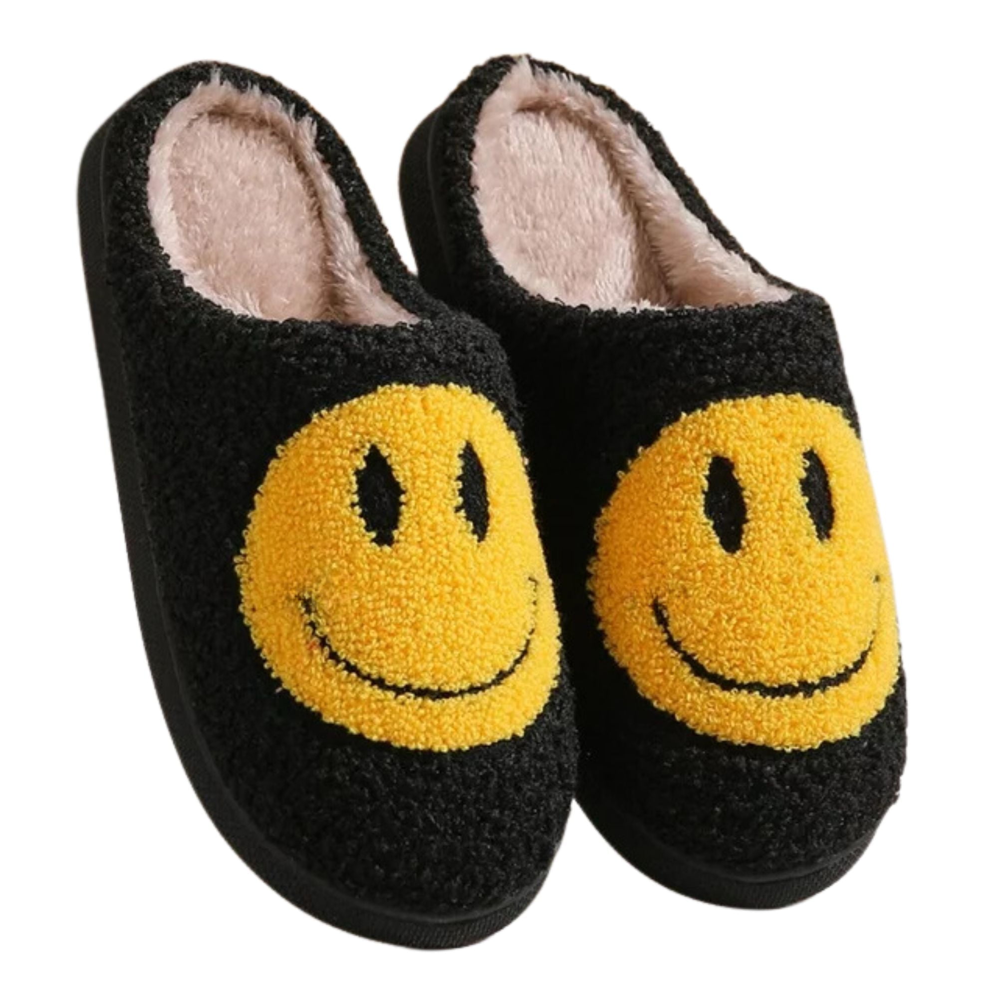 BERANMEY Cute Smile Face Slippers for Women Perfect Soft Plush Comfy ...