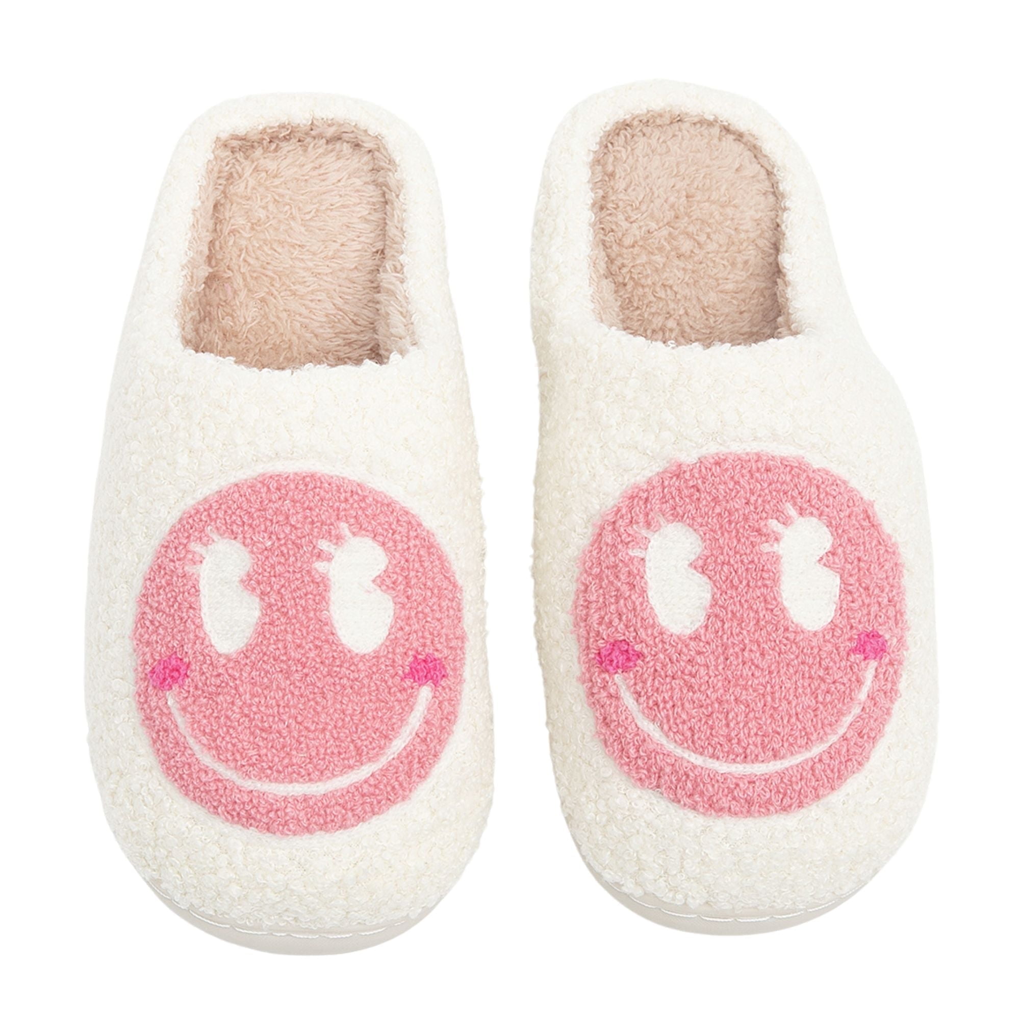 BERANMEY Cute Smile Face Slippers for Women Perfect Soft Plush Comfy ...