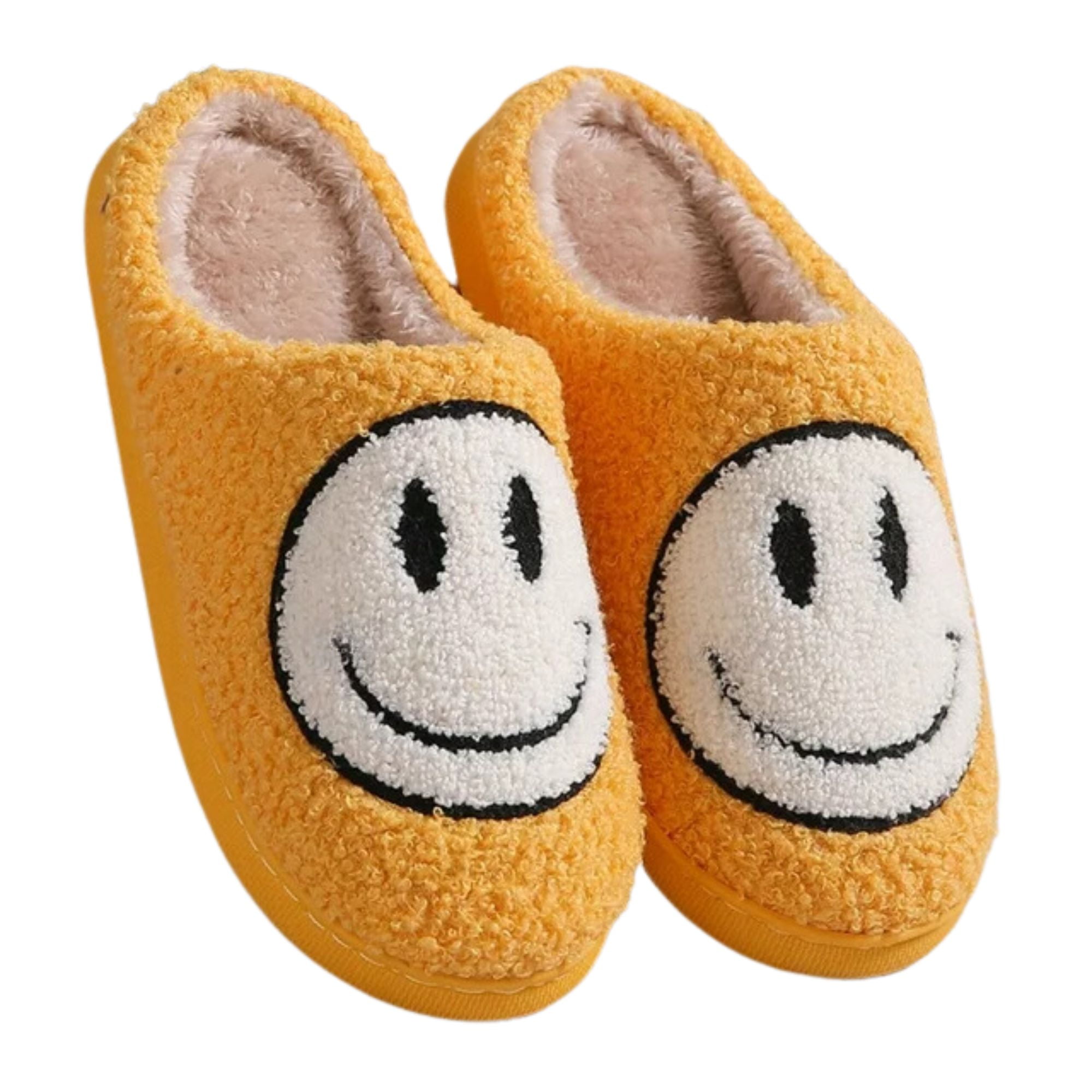 BERANMEY Cute Smile Face Slippers for Women and Men, Soft Plush Comfy ...