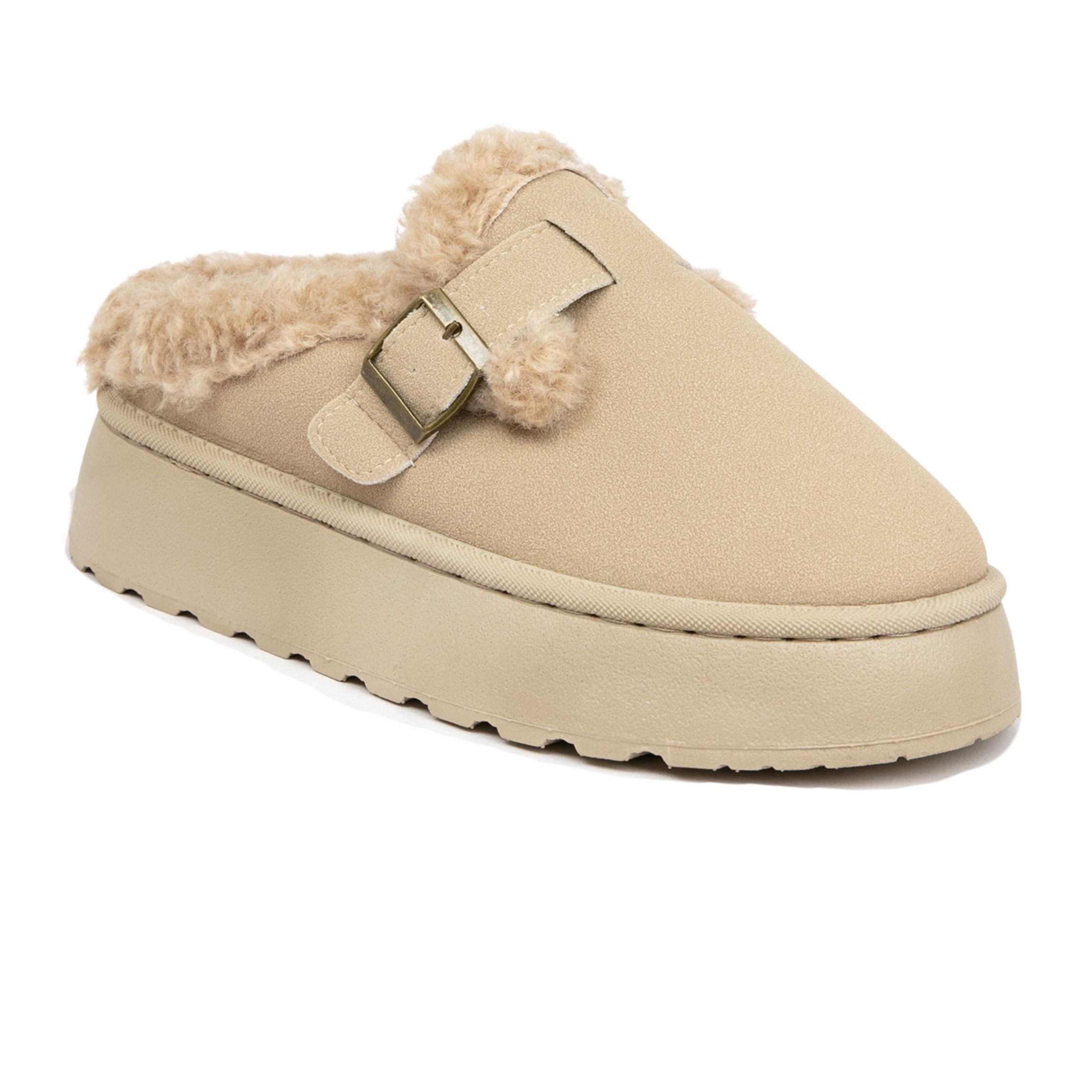 BERANMEY Fashionable Fall & Winter Thick-Soled Furry Slippers For Women ...