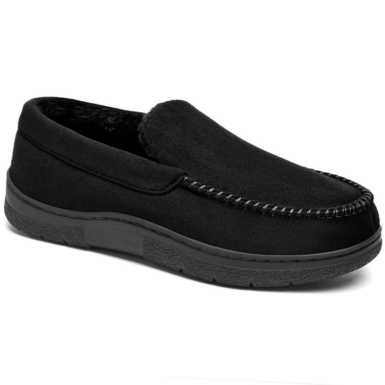 BERANMEY Moccasins Slippers for Men House Slippers Indoor Outdoor Plush ...