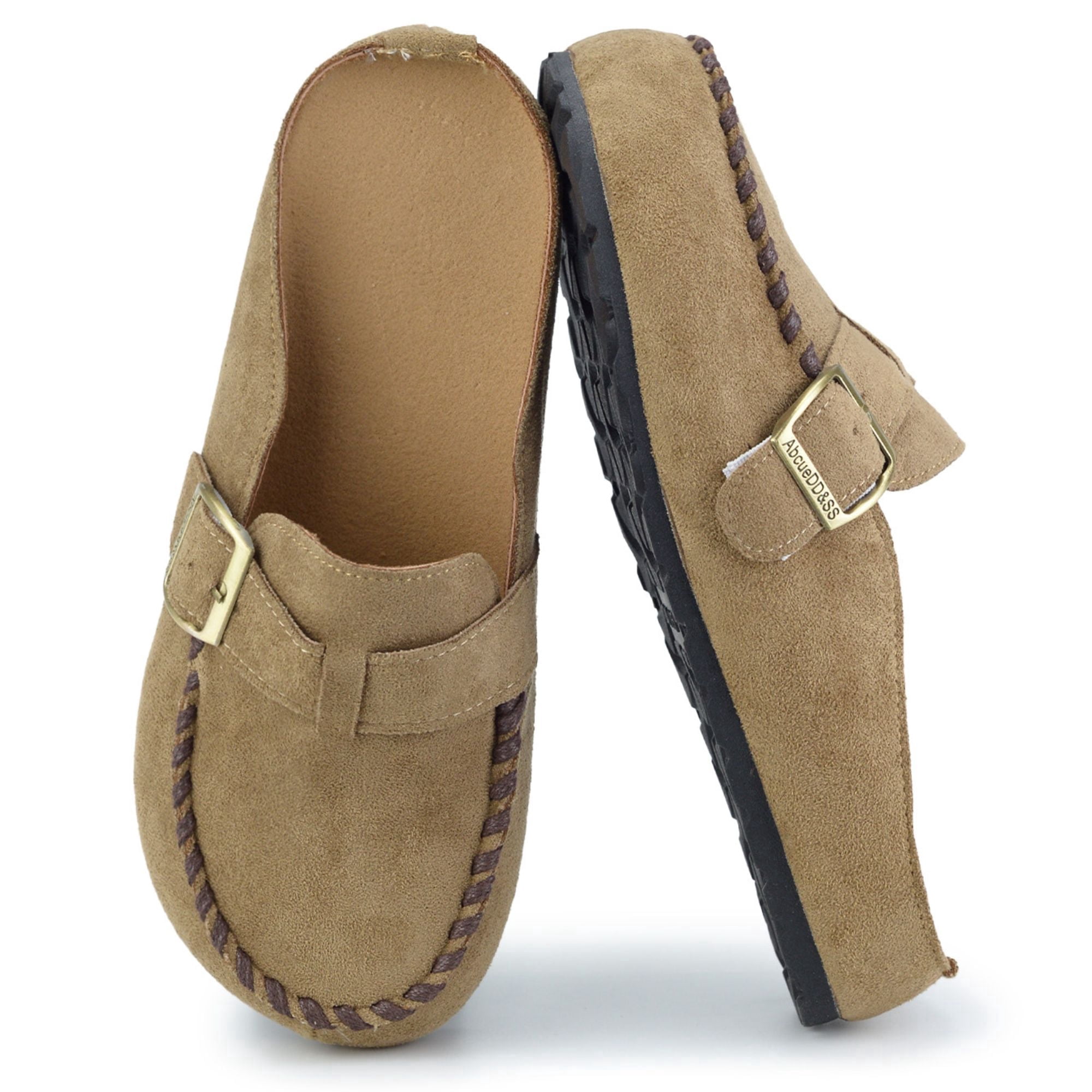 BERANMEY Mules for Women Memory Foam Cork Sole Clogs Women's Mules ...
