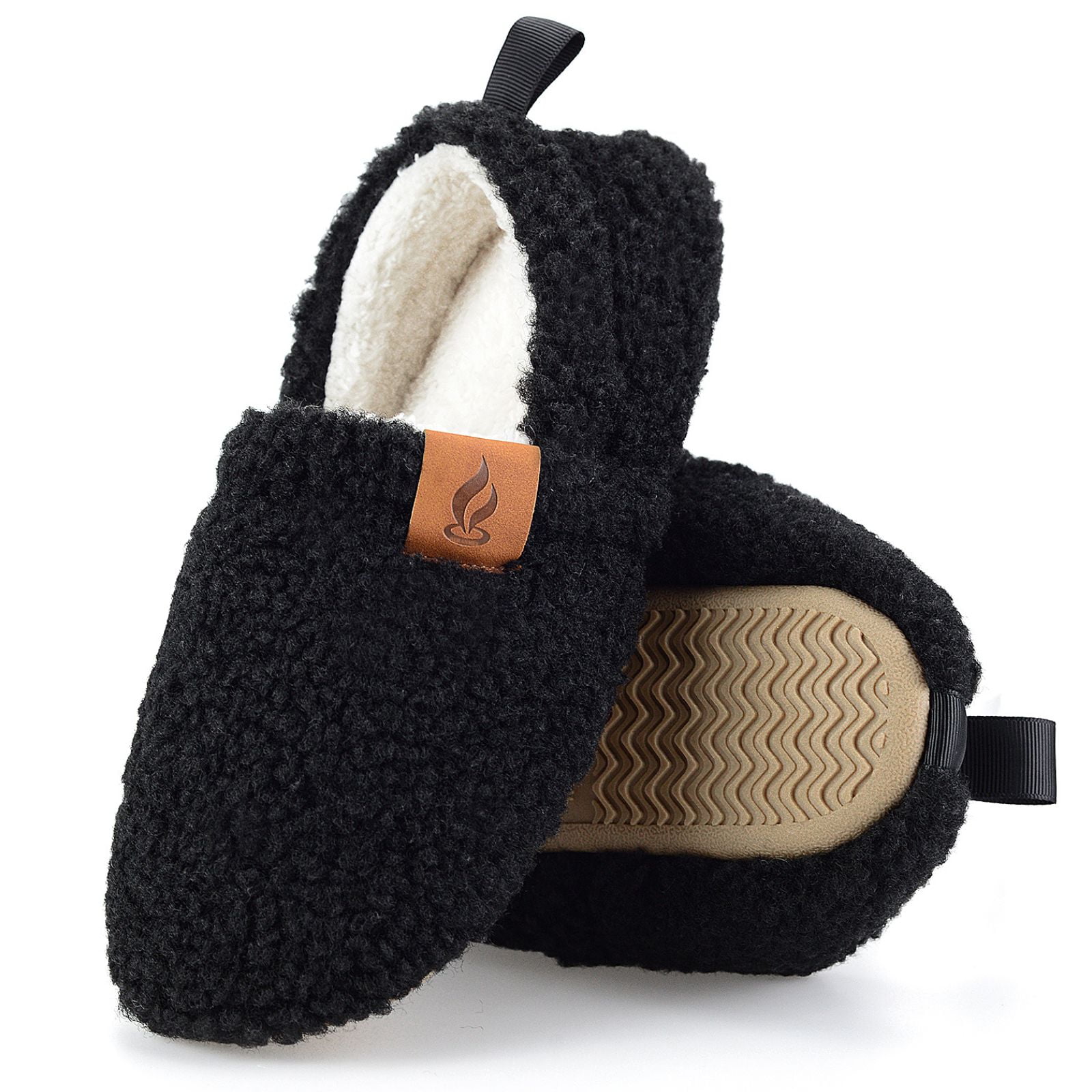 BERANMEY Soft Memory Foam Slippers for Women and Men, Fuzzy Curly Fur ...