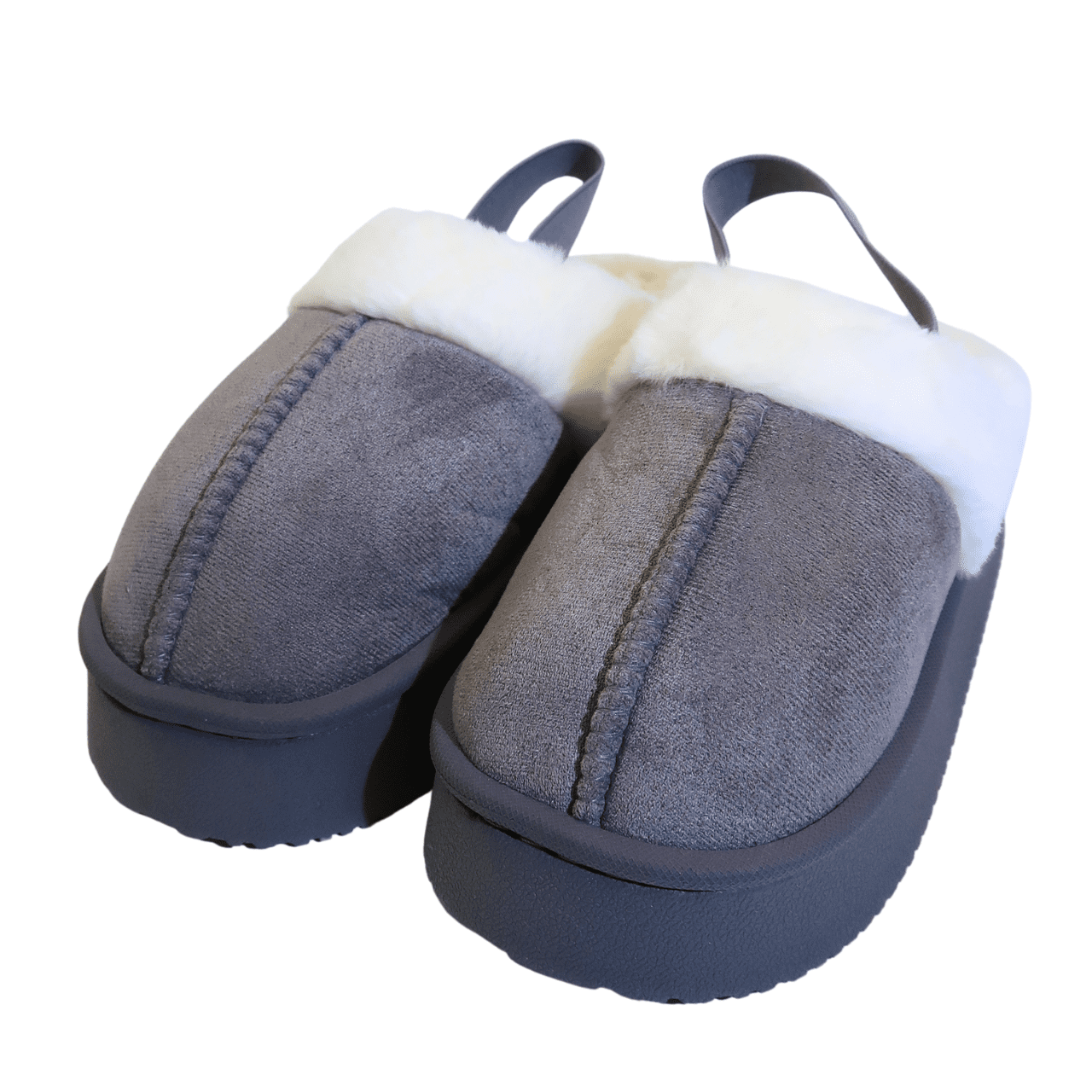 BERANMEY Thick-Soled Fuzzy Slippers for Women & Men - Cozy Platform ...