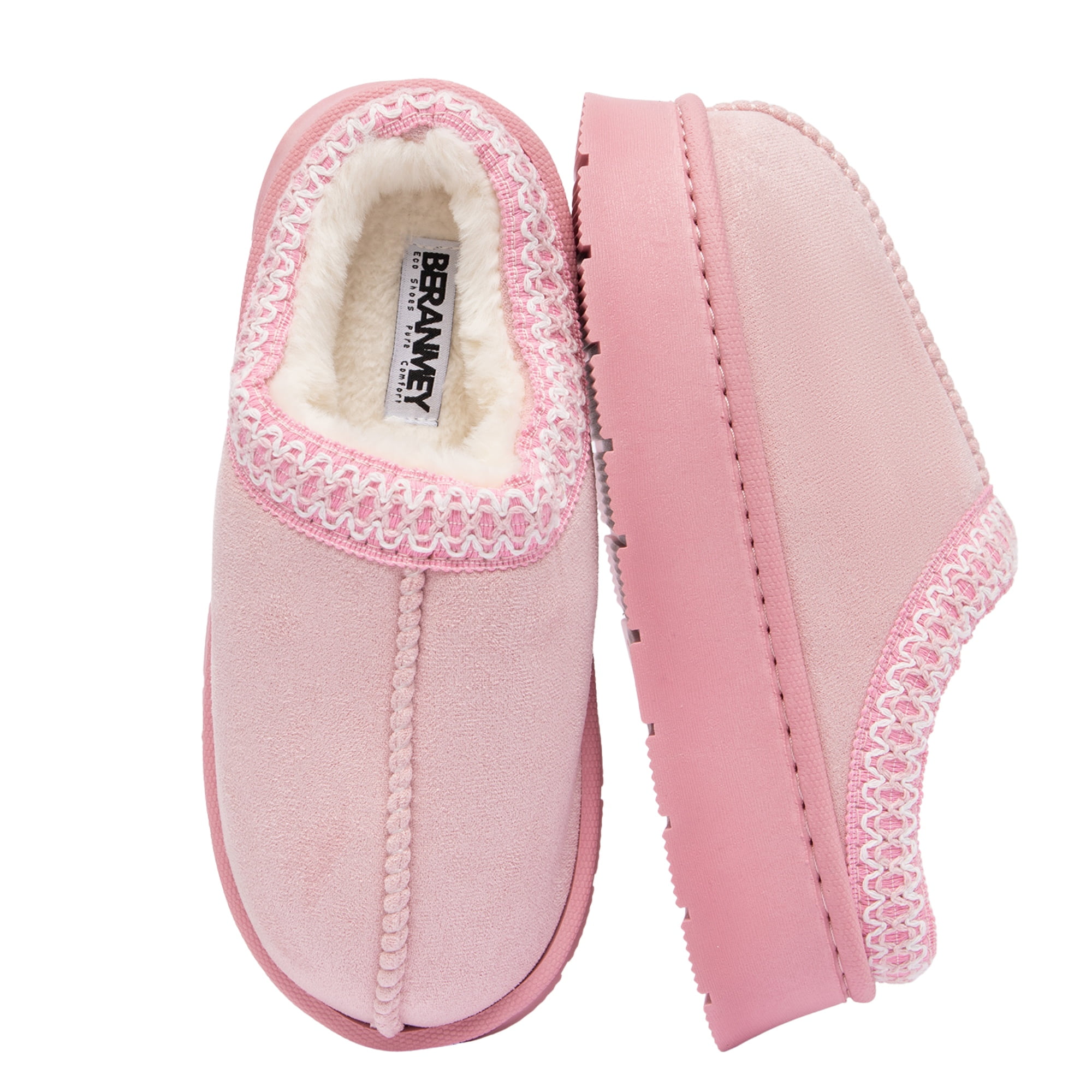 BERANMEY Thick-Soled Fuzzy Slippers for Women & Men - Cozy Platform ...