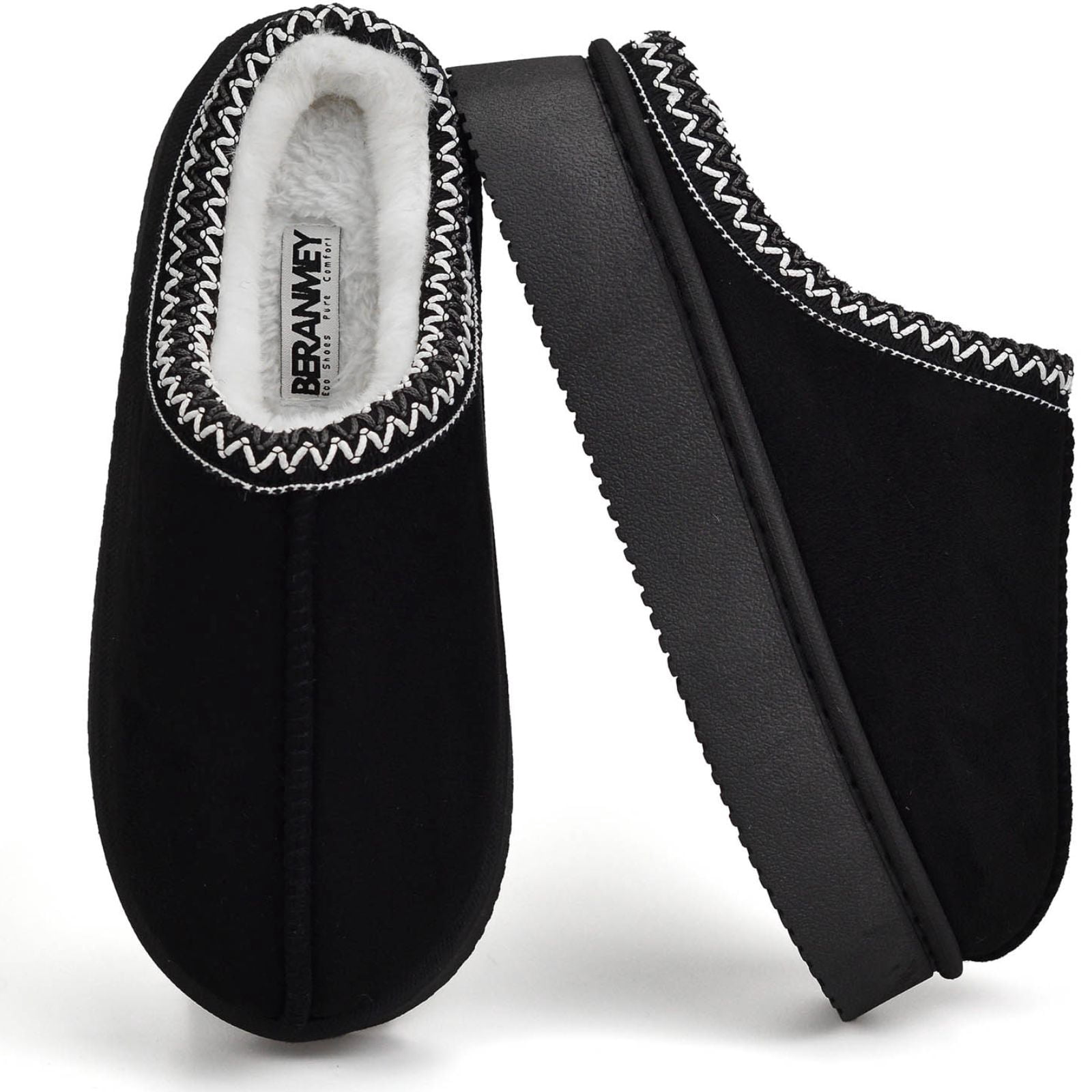 BERANMEY Thick-Soled Fuzzy Slippers for Women & Men - Cozy Platform ...