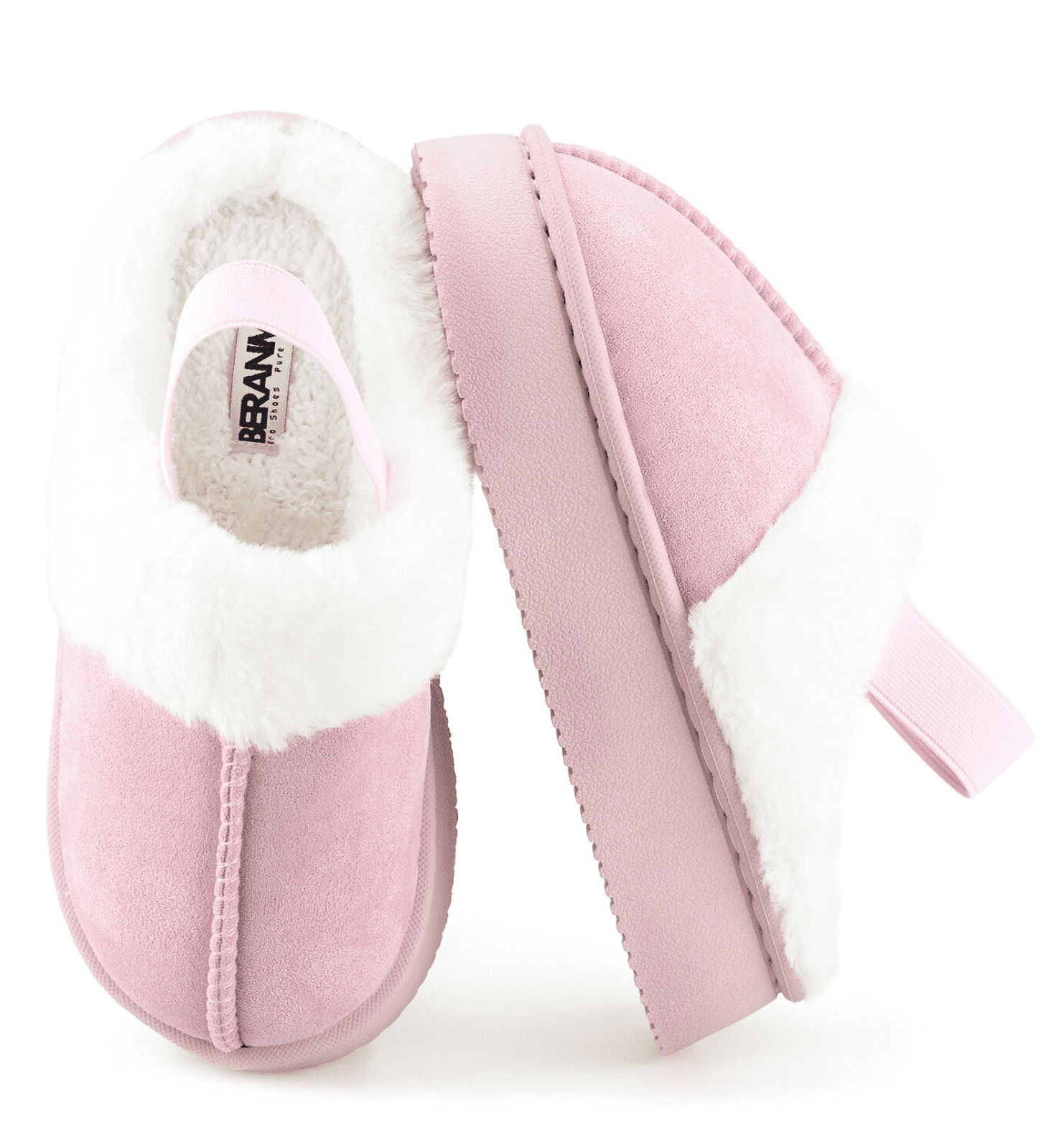 BERANMEY Thick-Soled Fuzzy Slippers for Women & Men - Cozy Platform ...