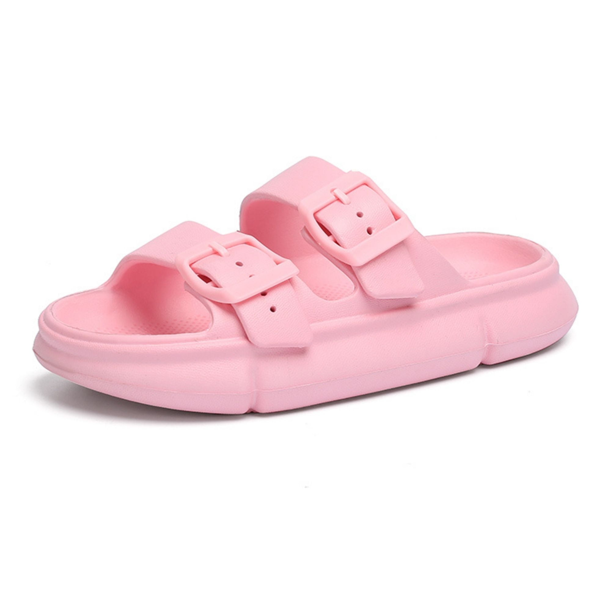 BERANMEY Unisex Comfort Cloud Slippers For Women and Men Double Buckle ...